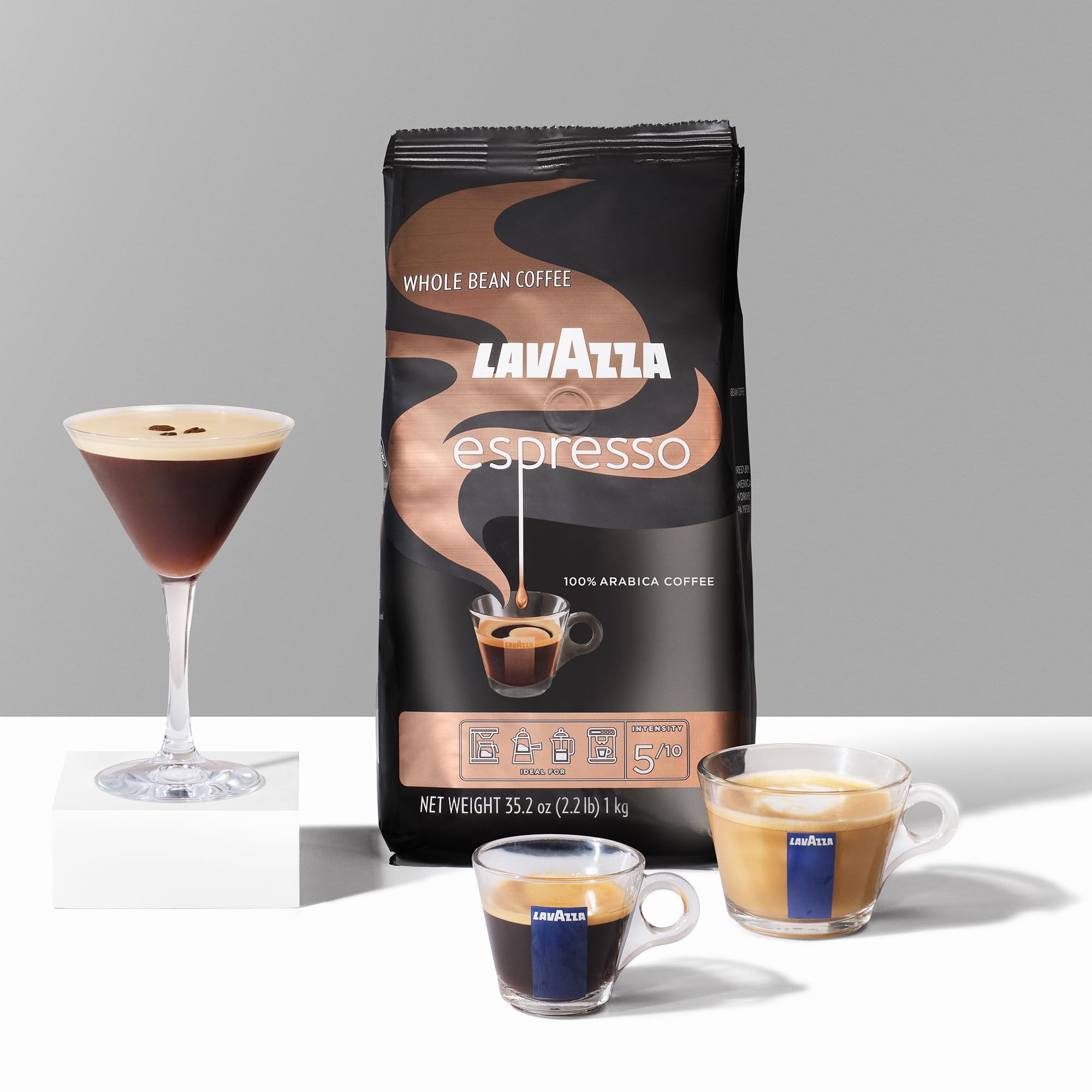 Lavazza Espresso Italiano Whole Bean Coffee Blend, Medium Roast, 2.2 Pound Bag (Packaging may vary) Premium Quality Arabic
