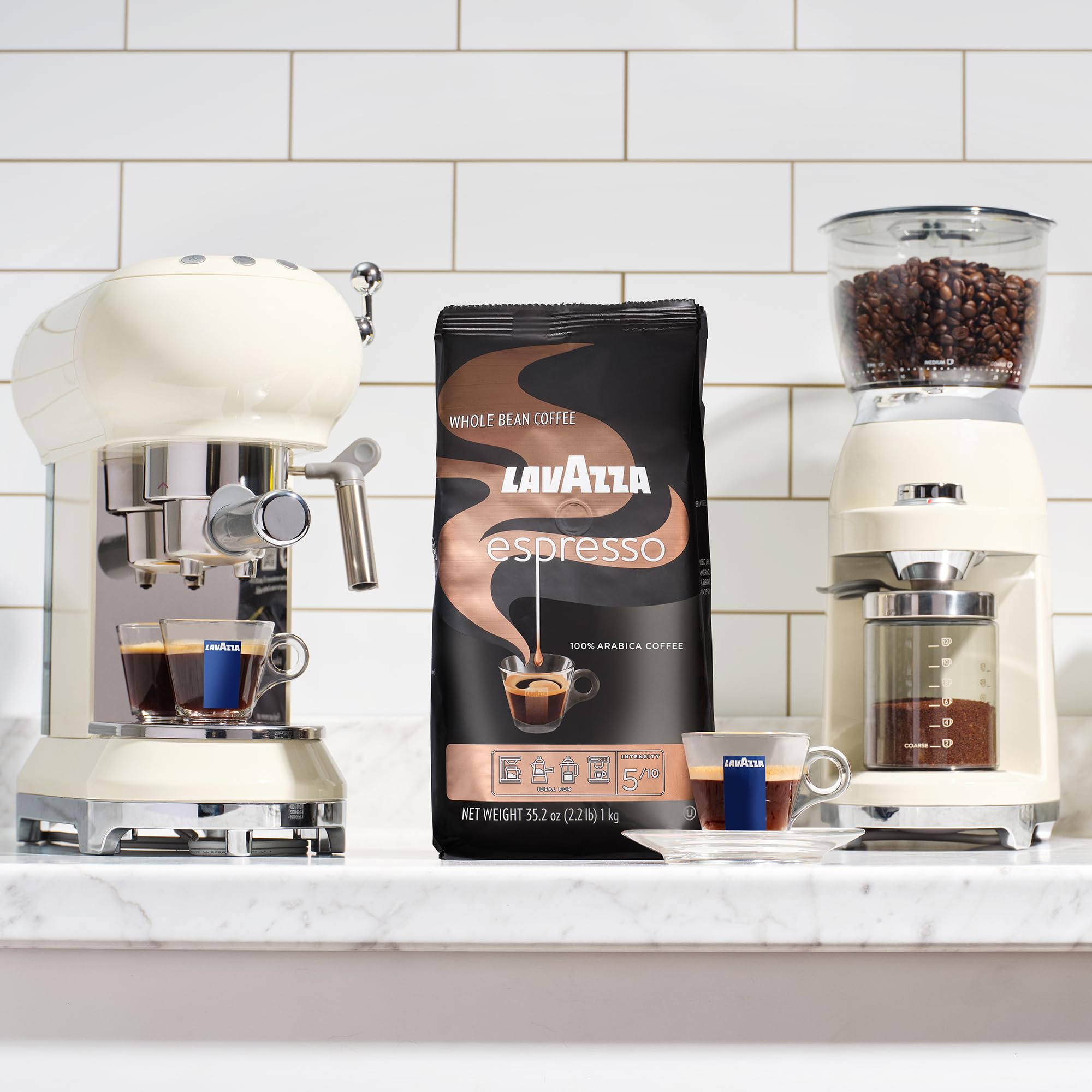 Lavazza Espresso Italiano Whole Bean Coffee Blend, Medium Roast, 2.2 Pound Bag (Packaging may vary) Premium Quality Arabic