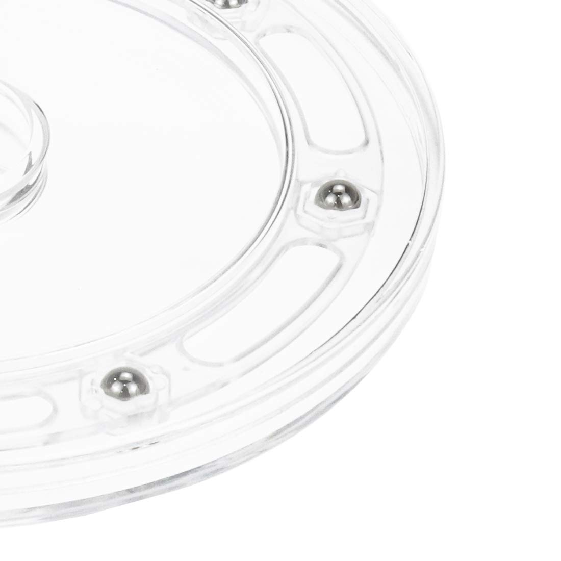 Quluxe 6 Inch Lazy Susan, White Turntable Base, Acrylic Revolving Display Storage Tray for Spice Rack Table Cake Kitchen Pantry Decorating
