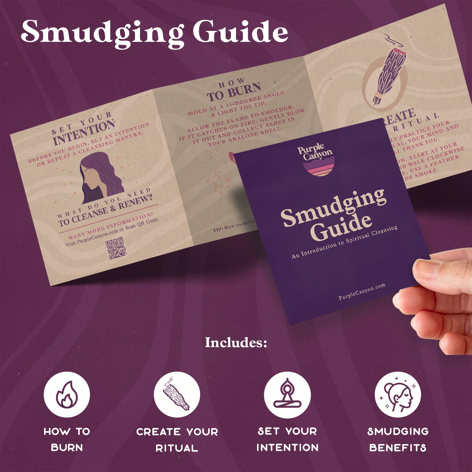 PURPLE CANYON White Sage Bundles - (3 Pack) - Sage Smudge Stick for Home Cleansing Incense Healing Meditation and California Smudge Sticks Rituals (4 Inch)