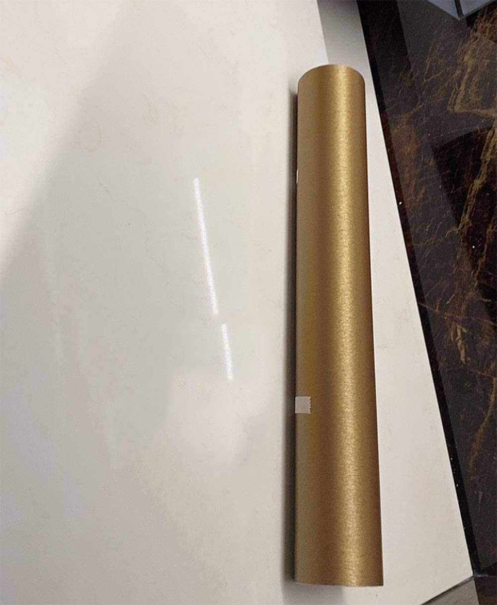 Self Adhesive Vinyl Brushed Metallic Gold Stainless Steel Contact Paper for Fridge Refrigerator Dishwasher Stove Kitchen Appliances 15.7x117 Inches