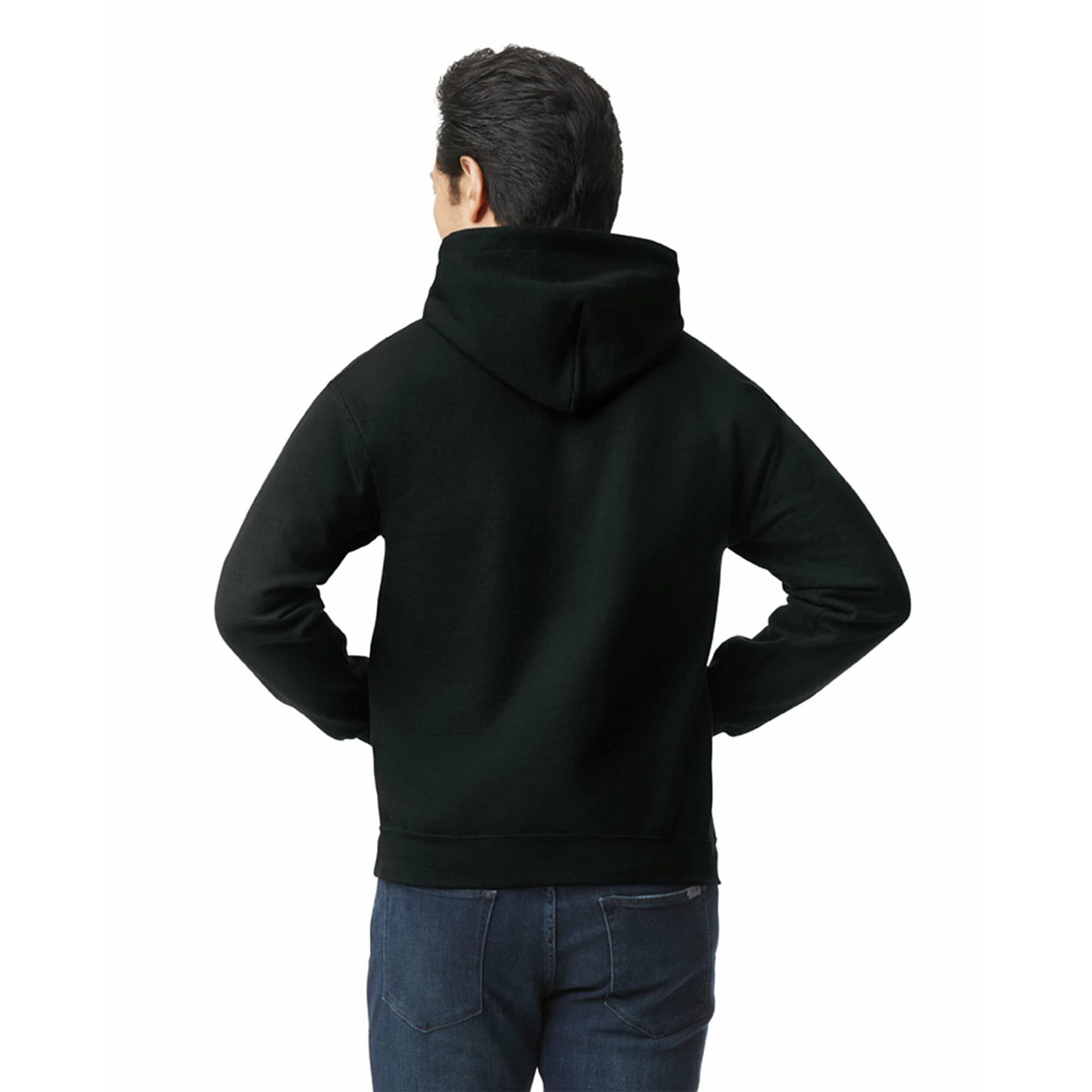 Gildan Adult Fleece Hooded Sweatshirt, Style G18500, Black, Large