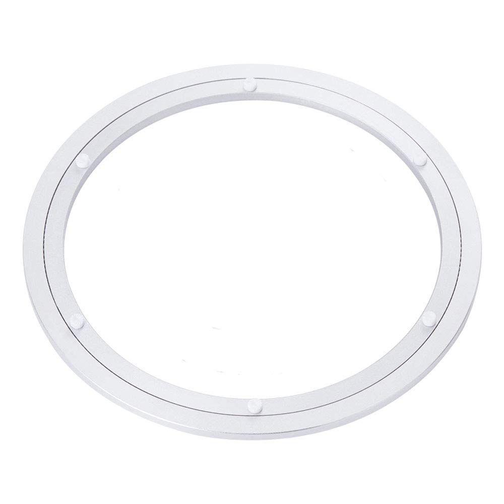 NUZAMAS 300mm(12inch) Heavy Duty Aluminium Alloy Rotary Table Bearings Turntable Round Dining Table Smooth Swivel Plate for Tabletop Serving Trade Show Displays