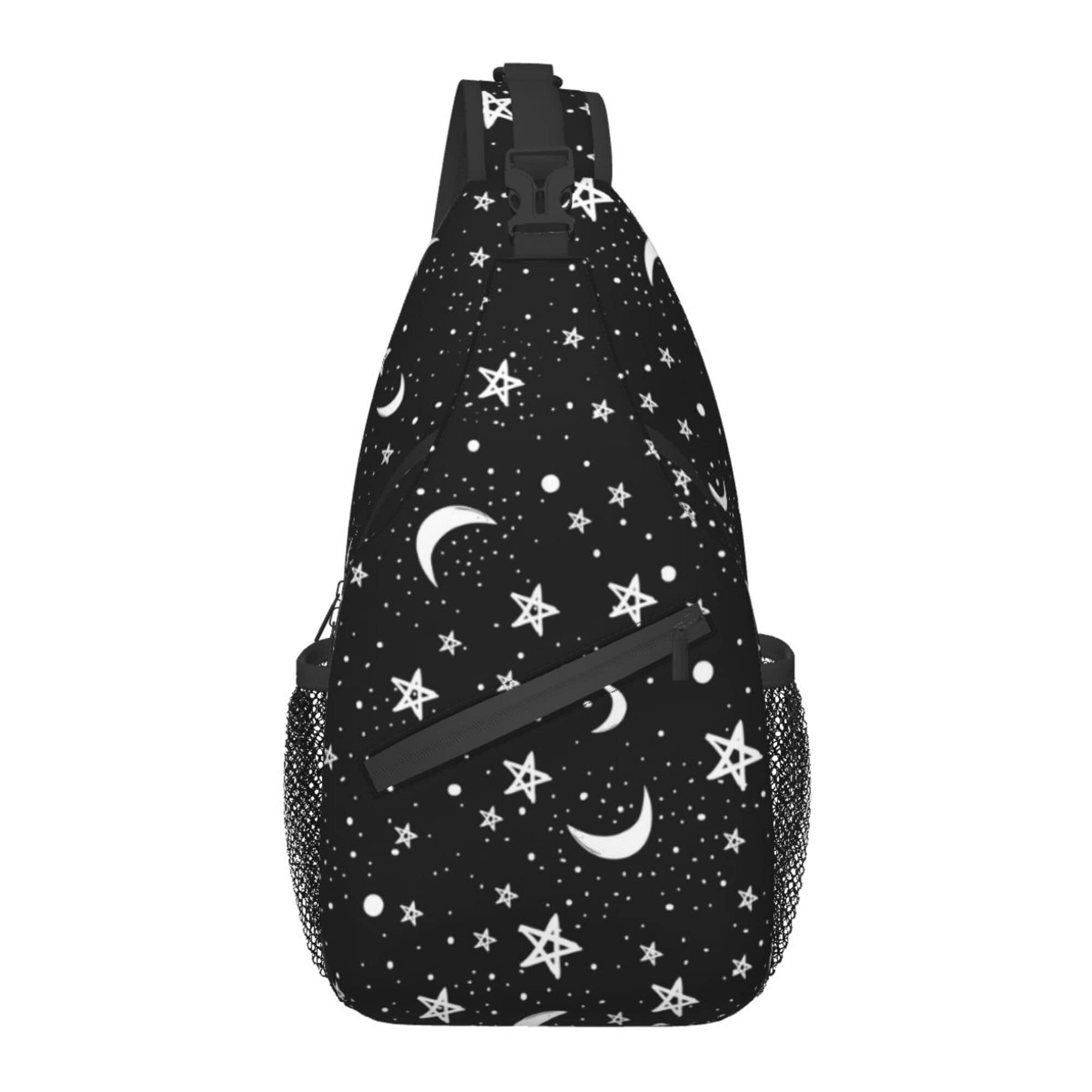FyLybois Stars Sling Bag for Women Crossbody Hiking Backpack Travel Shoulder Bags Waterproof Daypack For Beach Outdoor Camping