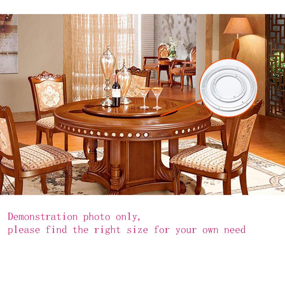 NUZAMAS 300mm(12inch) Heavy Duty Aluminium Alloy Rotary Table Bearings Turntable Round Dining Table Smooth Swivel Plate for Tabletop Serving Trade Show Displays