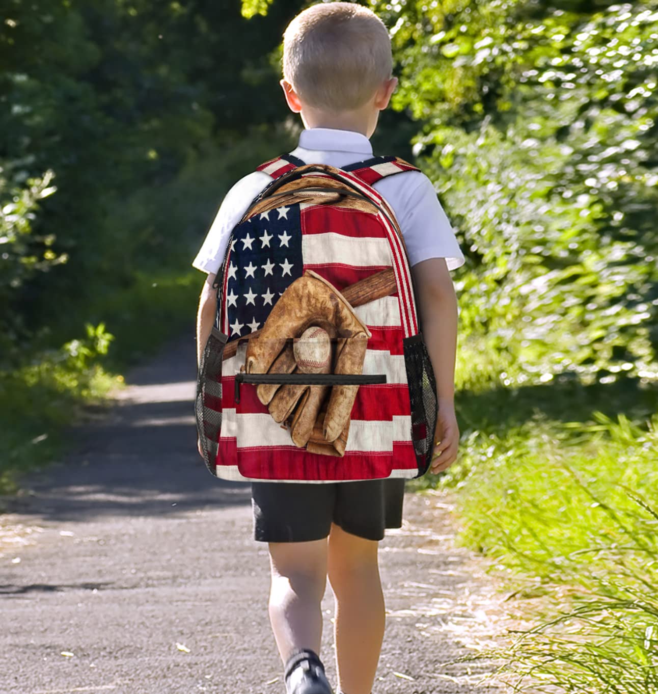 Baseball Backpacks Large 18 Inch Bookbag Shoulder School Computer Hiking Gym Travel Casual Travel Daypack