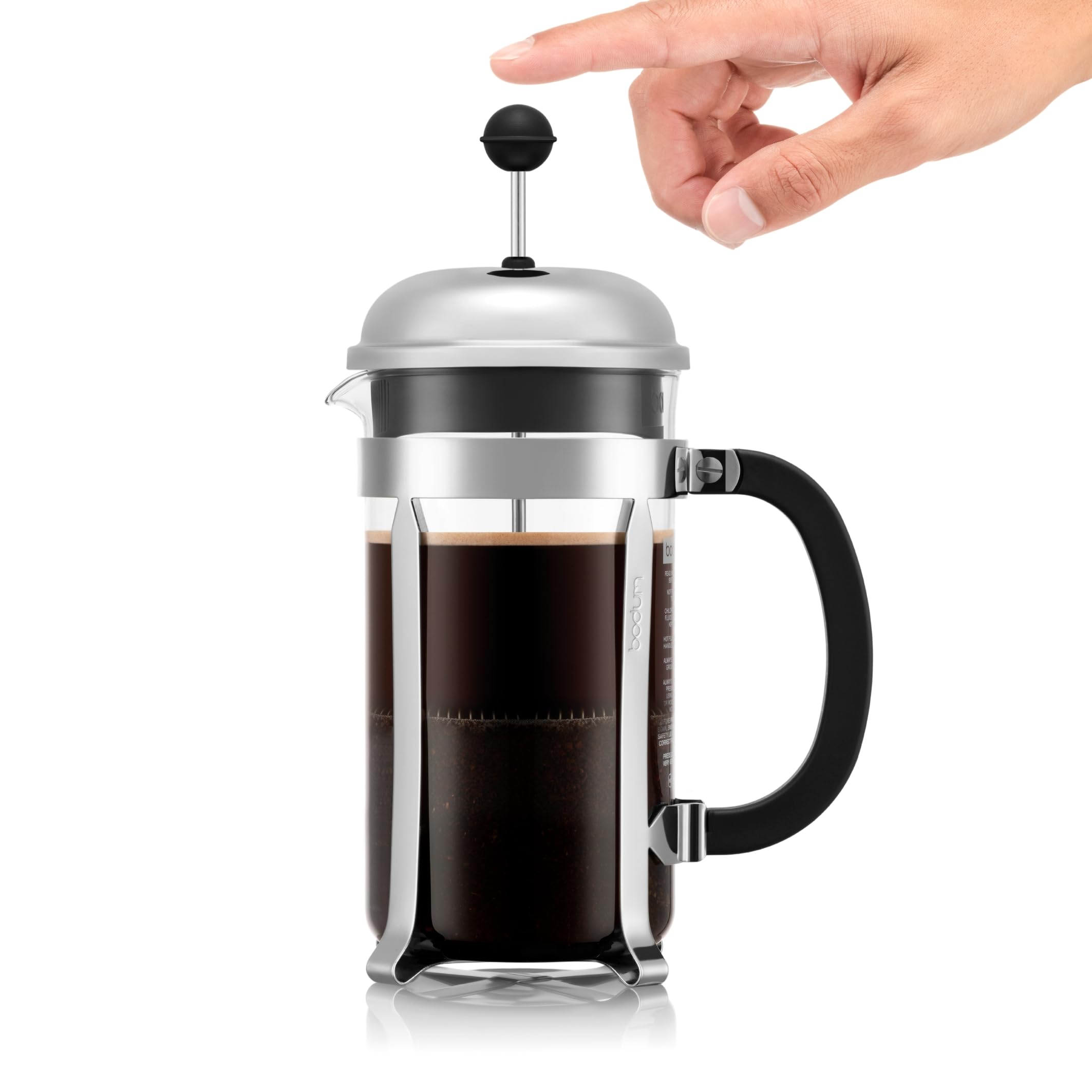 Bodum 1928-16US4 Chambord French Press Coffee Maker, 1 Liter, 34 Ounce, Chrome