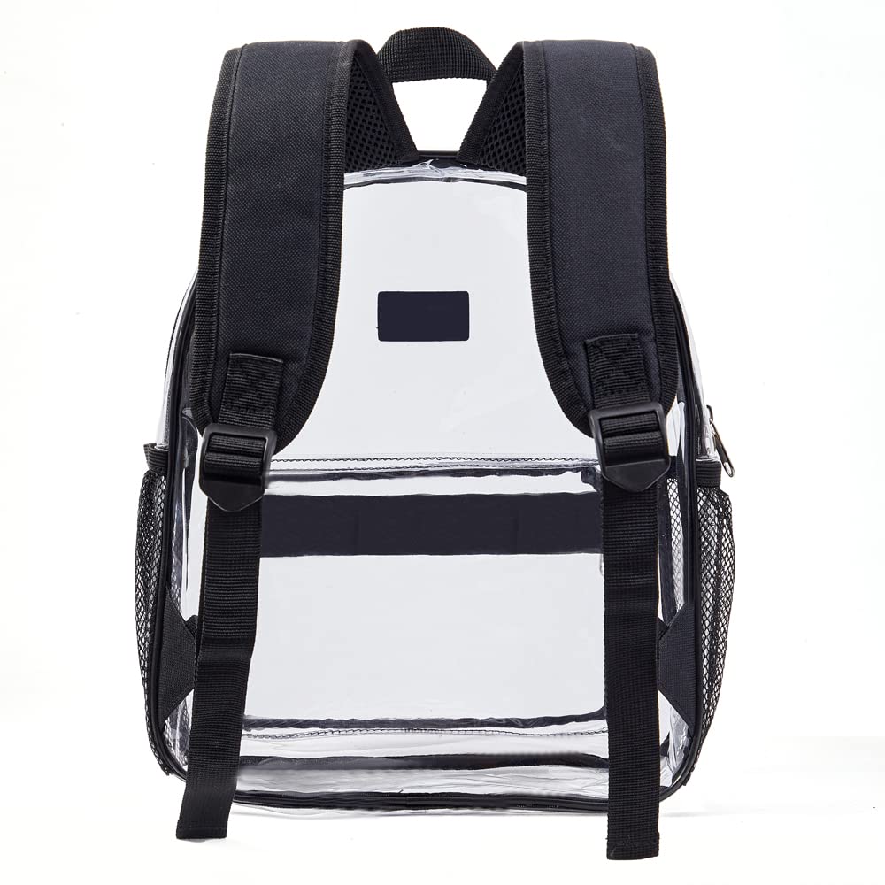 COVAX Clear Backpack,Stadium Approved Clear Transparent Backpack , See Through Backpack with Reinforced Straps for School, Concerts, Security, & Sporting Events