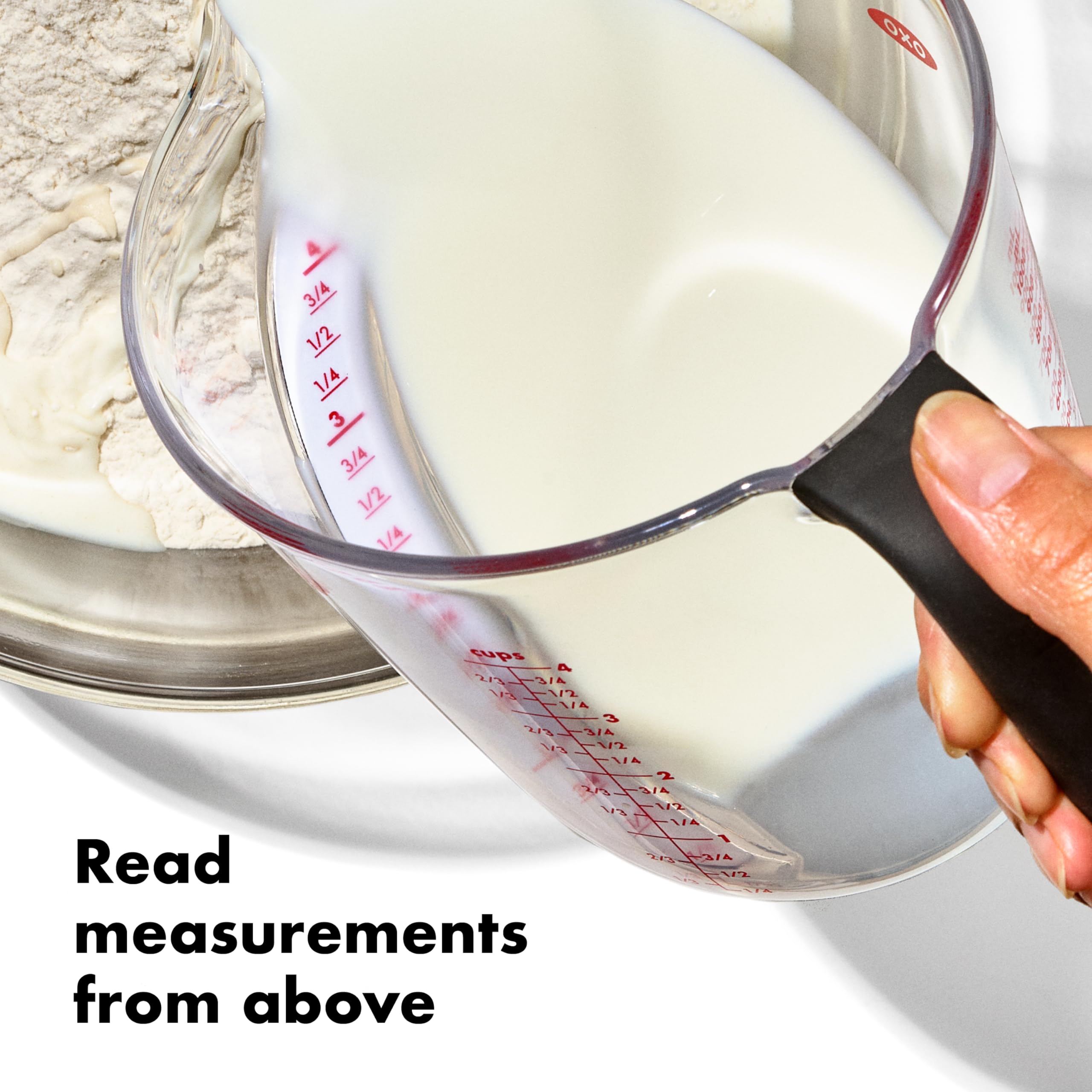 OXO Good Grips 3-Piece Angled Measuring Cup Set, Black
