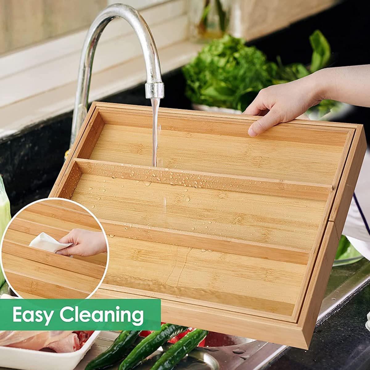 Expandable Drawer Organizer - Premium Cutlery and Utensil Tray for Silverware, Flatware, Knives in Kitchen, Bedroom, Living Room