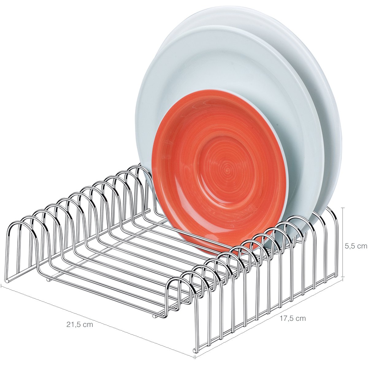 Future Plate Organizer, 12 Positions, Chrome