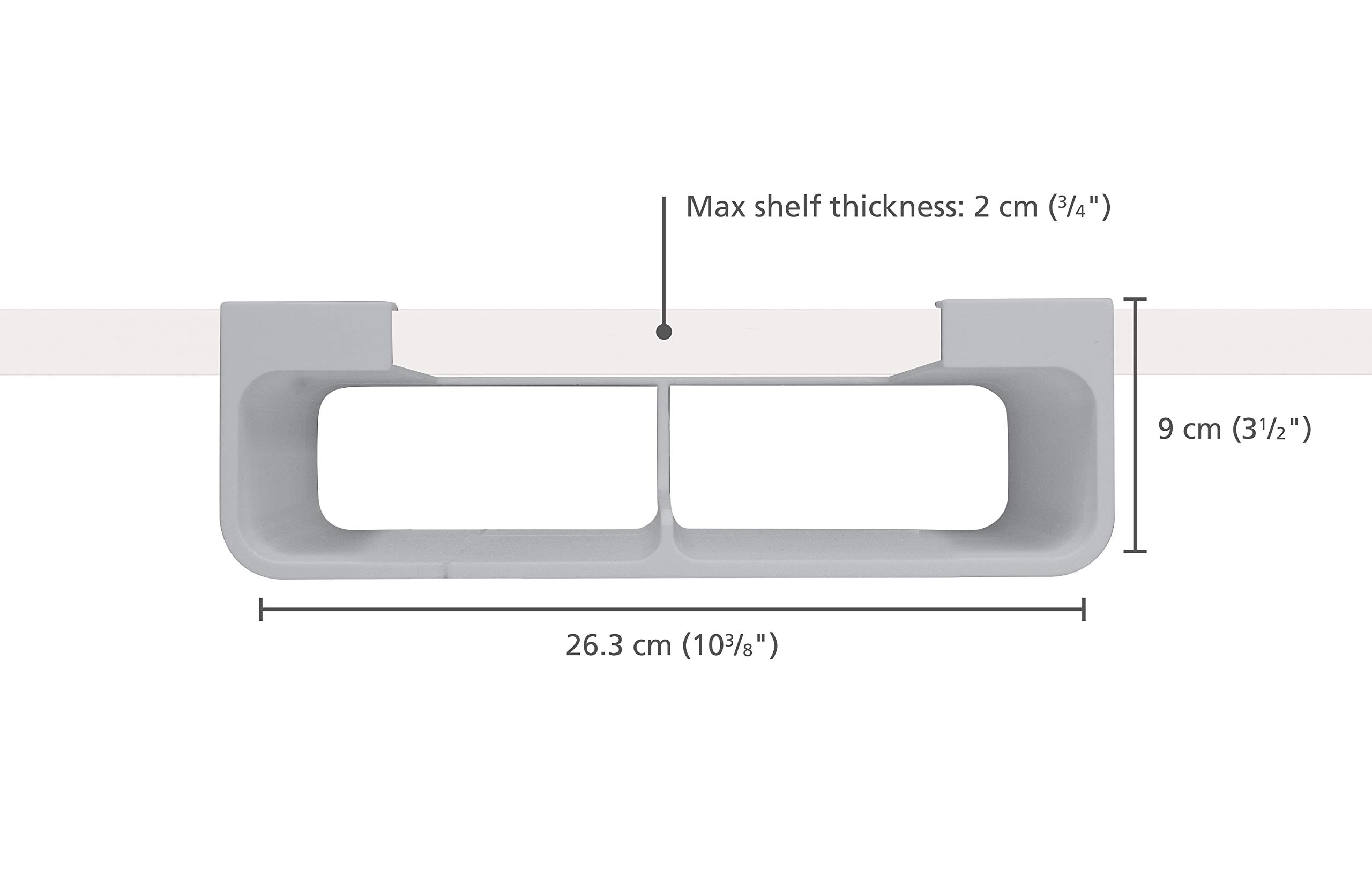 Joseph Joseph CupboardStore Spice Organizer 3M Tape Under-Shelf Pull Out Drawer Storage for Cabinet, One-size, Gray/White & 85177 CupboardStore Plastic Wrap, Foil and Bag Cabinet Organizer - Gray