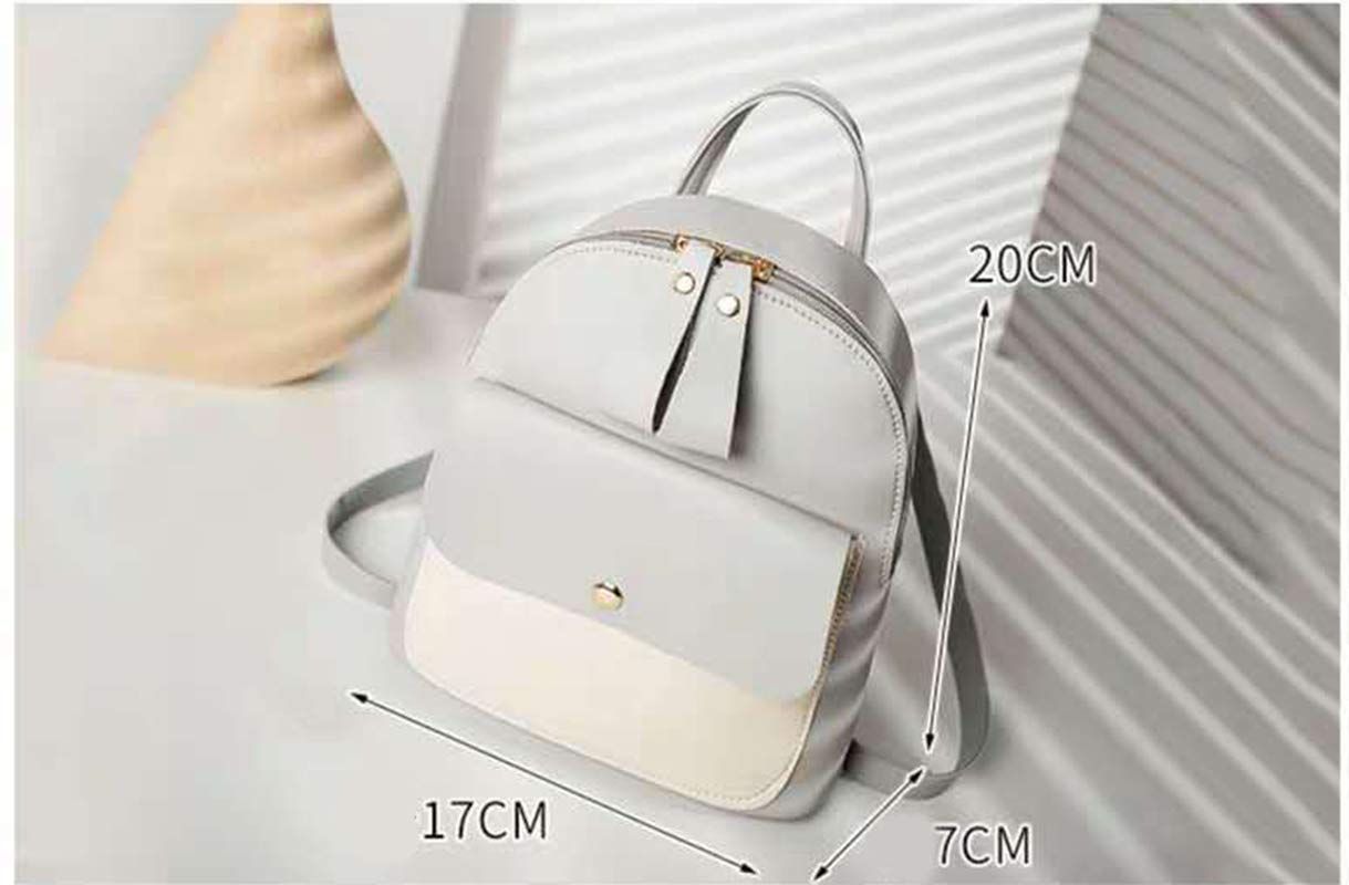 AIEDE Grey Backpack Mini Purse Fashion Leather Designer Travel Bag Ladies Shoulder Bags