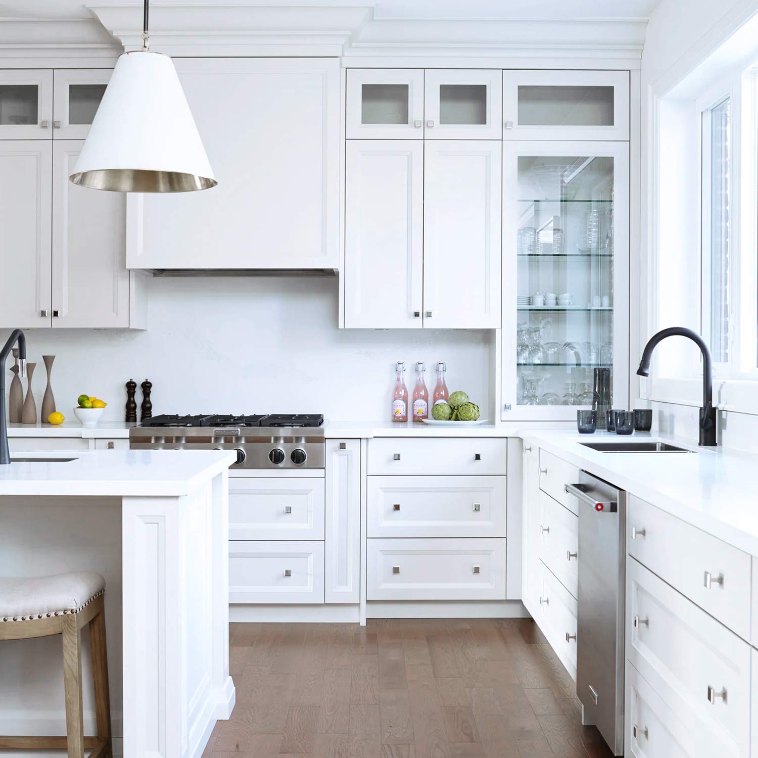 Wenmer 197"x15.7" Matte White Contact Paper White Peel and Stick Wallpaper Removable Self-Adhesive Paper Thicken Waterproof Wallpaper for Kitchen Countertop Cabinet Wardrobe