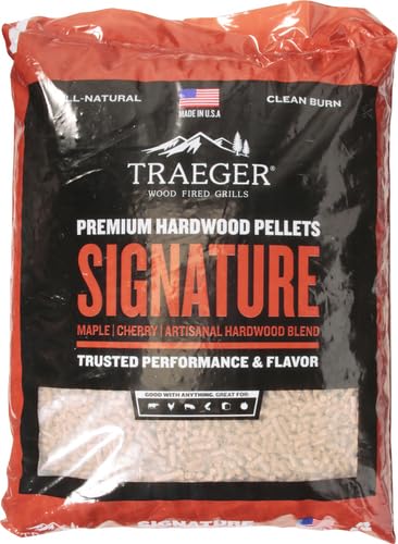 Traeger Grills Signature Blend 100% All-Natural Wood Pellets for Smokers and Pellet Grills, BBQ, Bake, Roast, and Grill, 20 lb. Bag