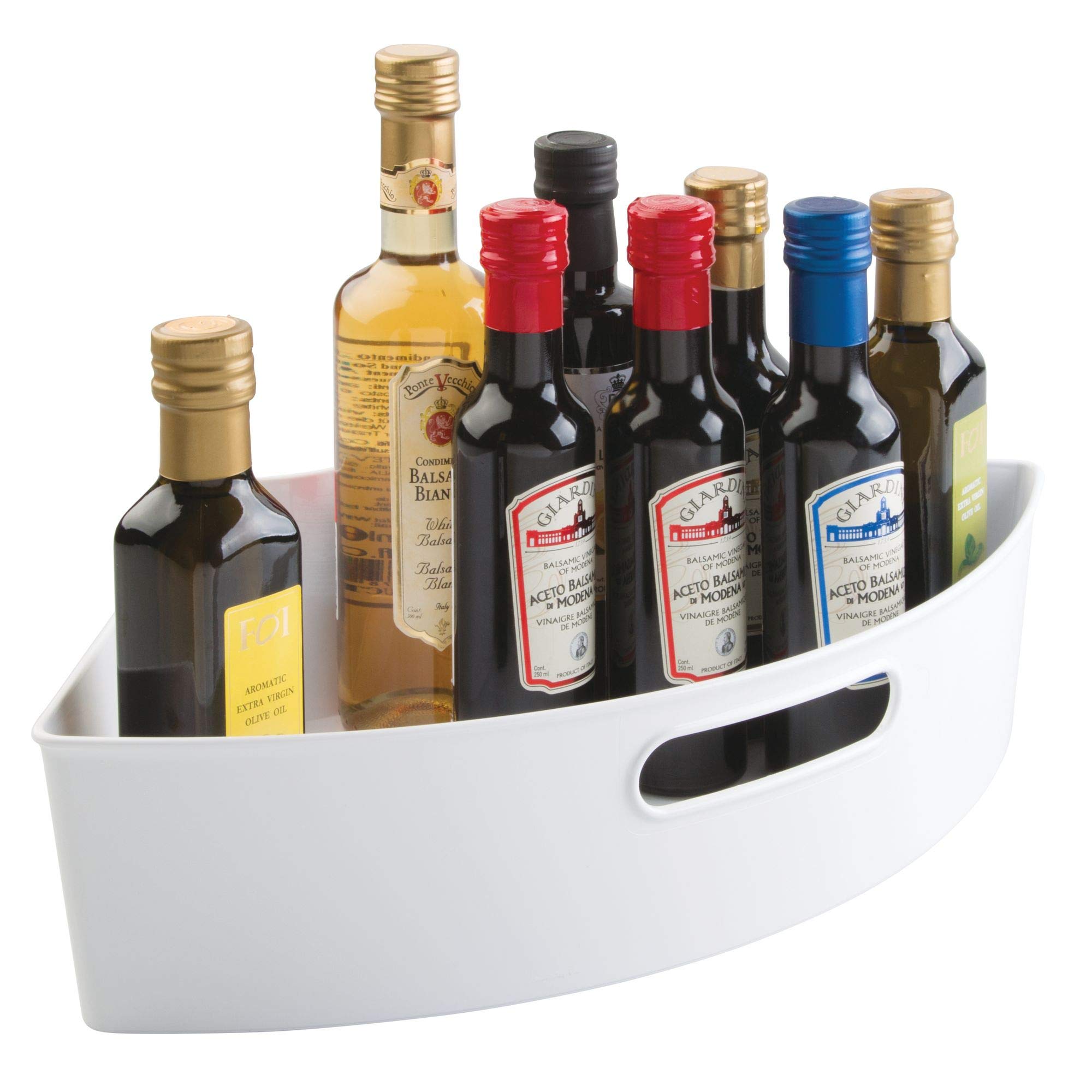 iDesign Plastic Corner Shower Caddy and Bathroom Organizer Basket with Suction Cups β 9" x 7" x 3.5", Clear