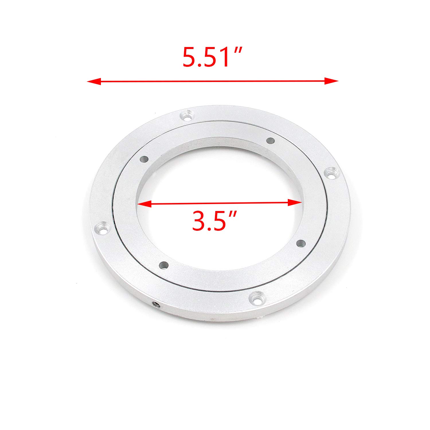 FarBoat Turntable 5.5-Inch Turntable Bearing Stand Heavy Duty Aluminum Alloy 360 Degree Rotating Swivel Plate Heavy Loads Base for Round Table