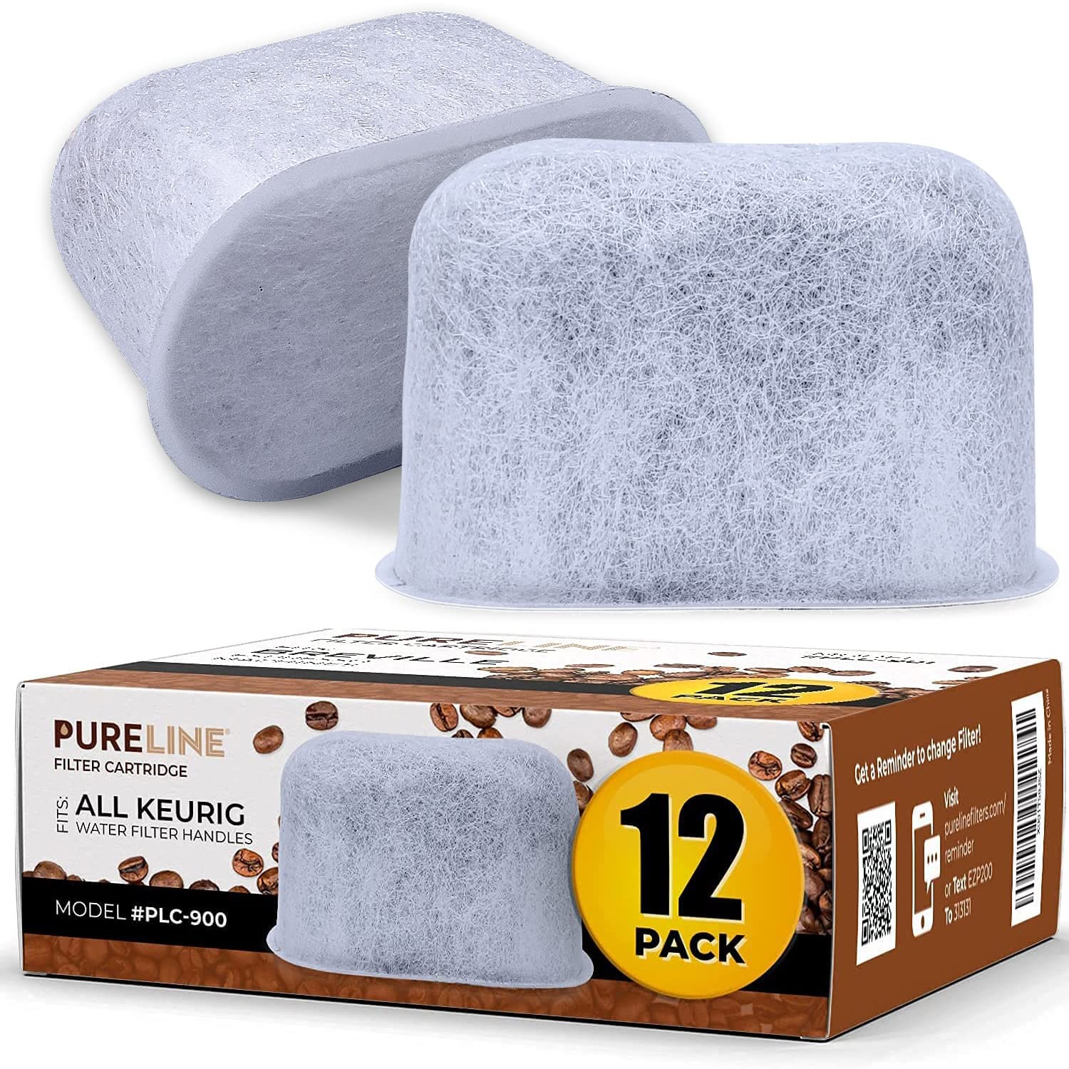12 Pack Keurig Filter Replacement for Keurig Coffee Maker, Keurig Water Filter Cartridges. Water Filter for Keurig Coffee Maker Compatible with Keurig - Universal Fit for Keurig 2.0 and older models.