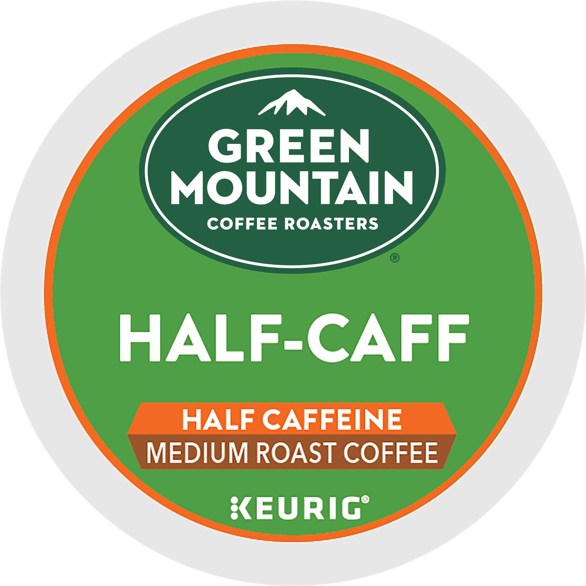 Green Mountain Coffee Roasters Half Caff, Single-Serve Keurig K-Cup Pods, Medium Roast Coffee, 12 Count (Pack of 6), Total 72 Count