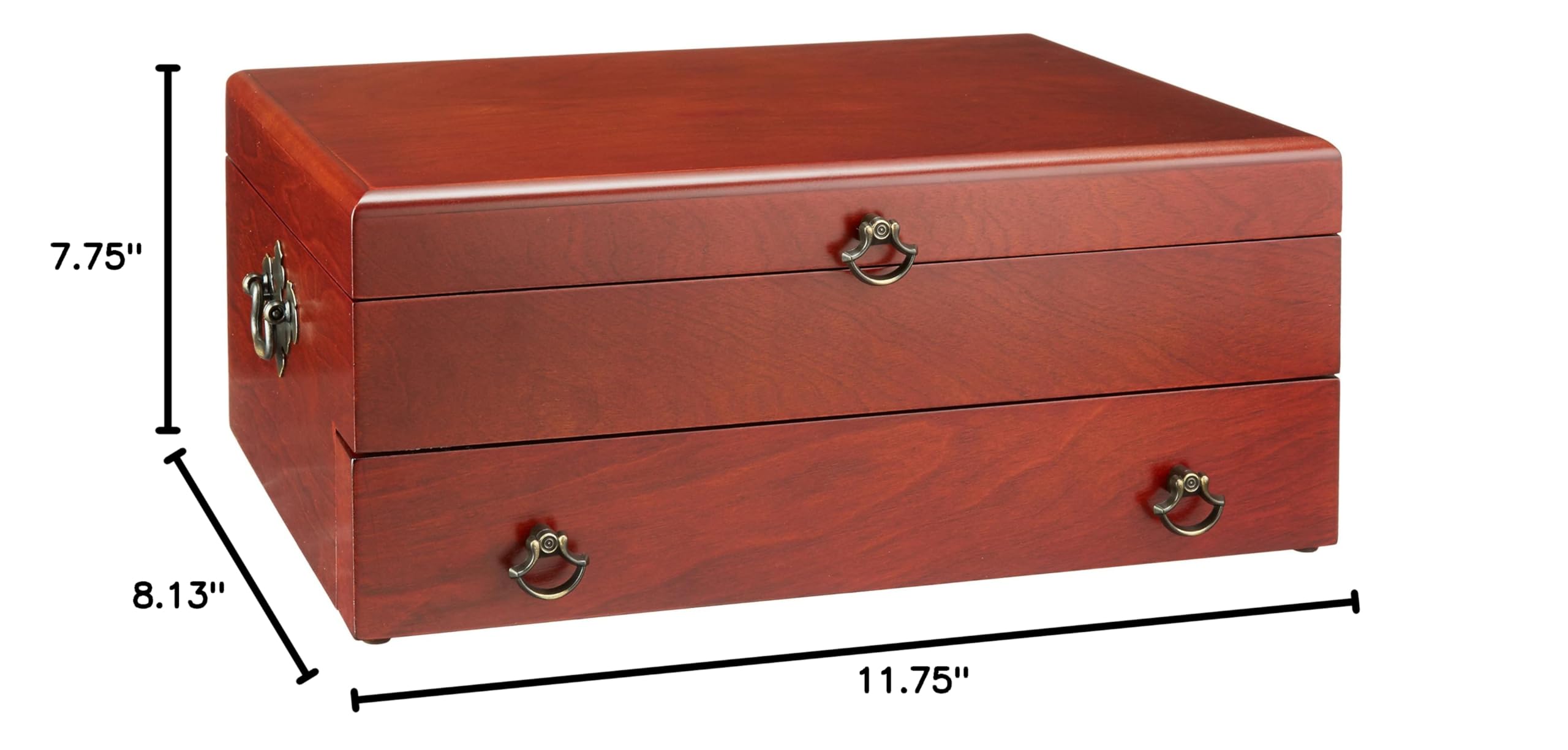 Reed & Barton Bristol Mahogany Finish Flatware Chest, 11.55 LB, Brown