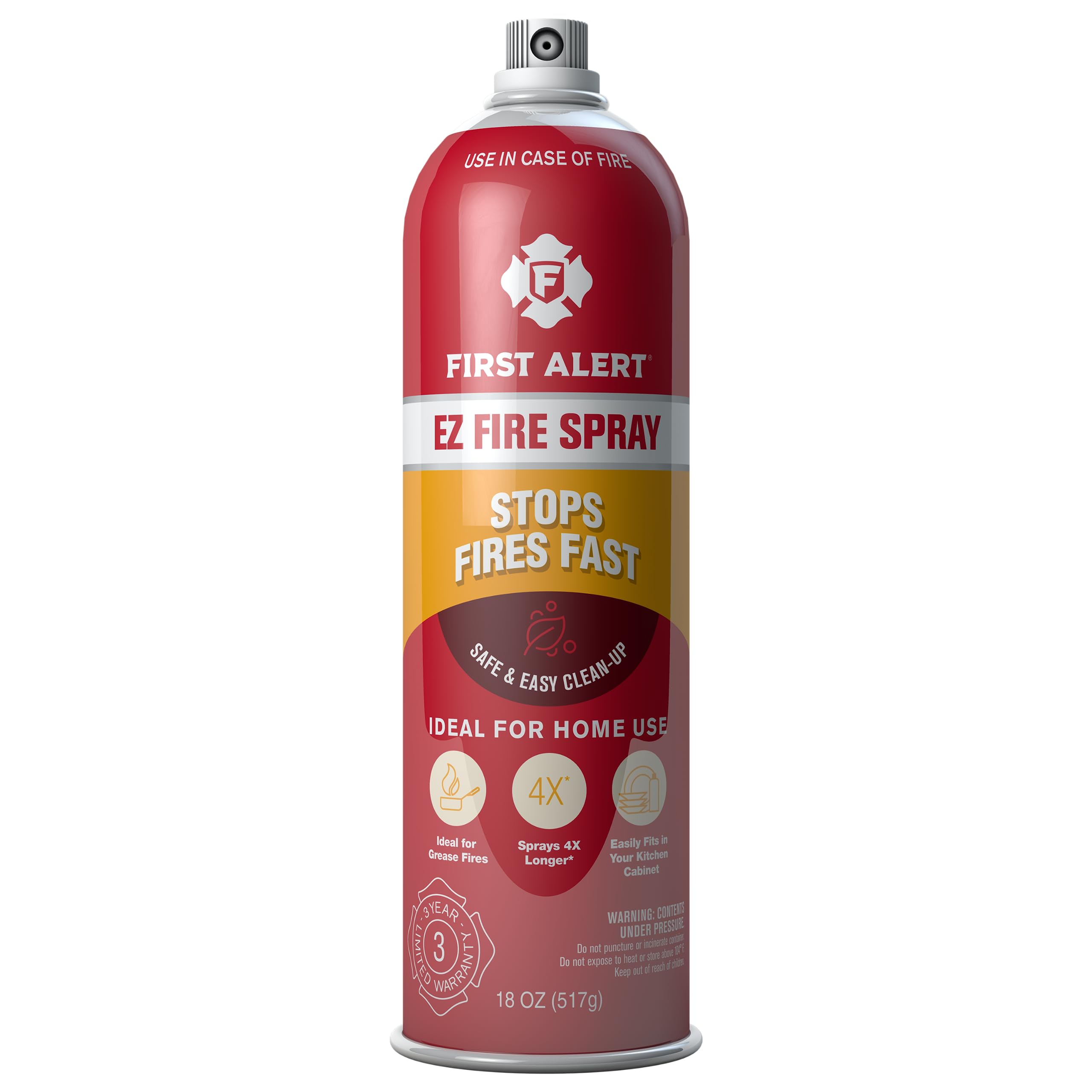 First Alert EZ Fire Spray, Extinguishing Aerosol Spray, AF400