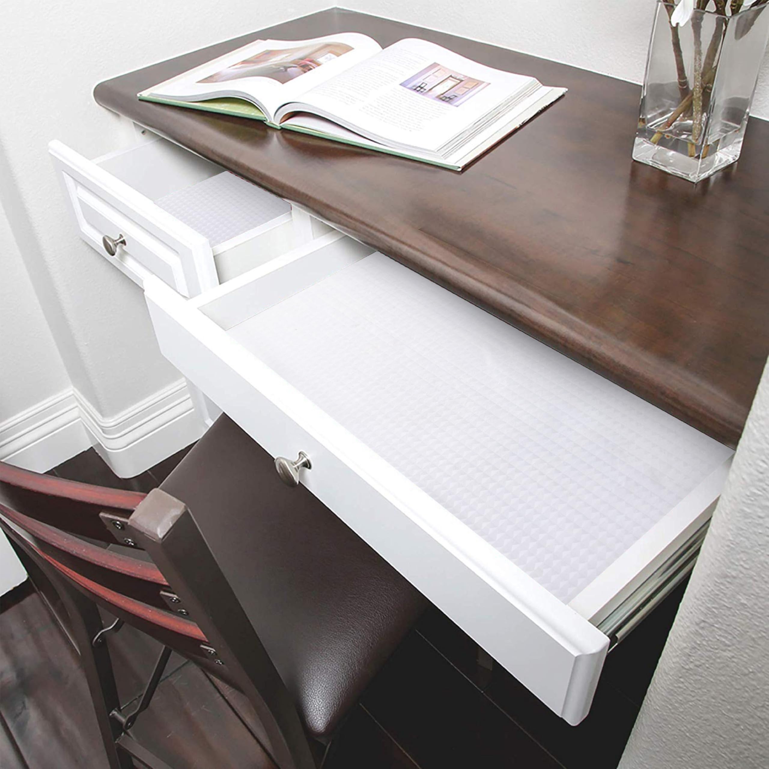 Smart Design Textured Adhesive Shelf Liner - 18 Inch x 20 Feet - Drawer Cabinet Paper - Kitchen - Textured Pyramid