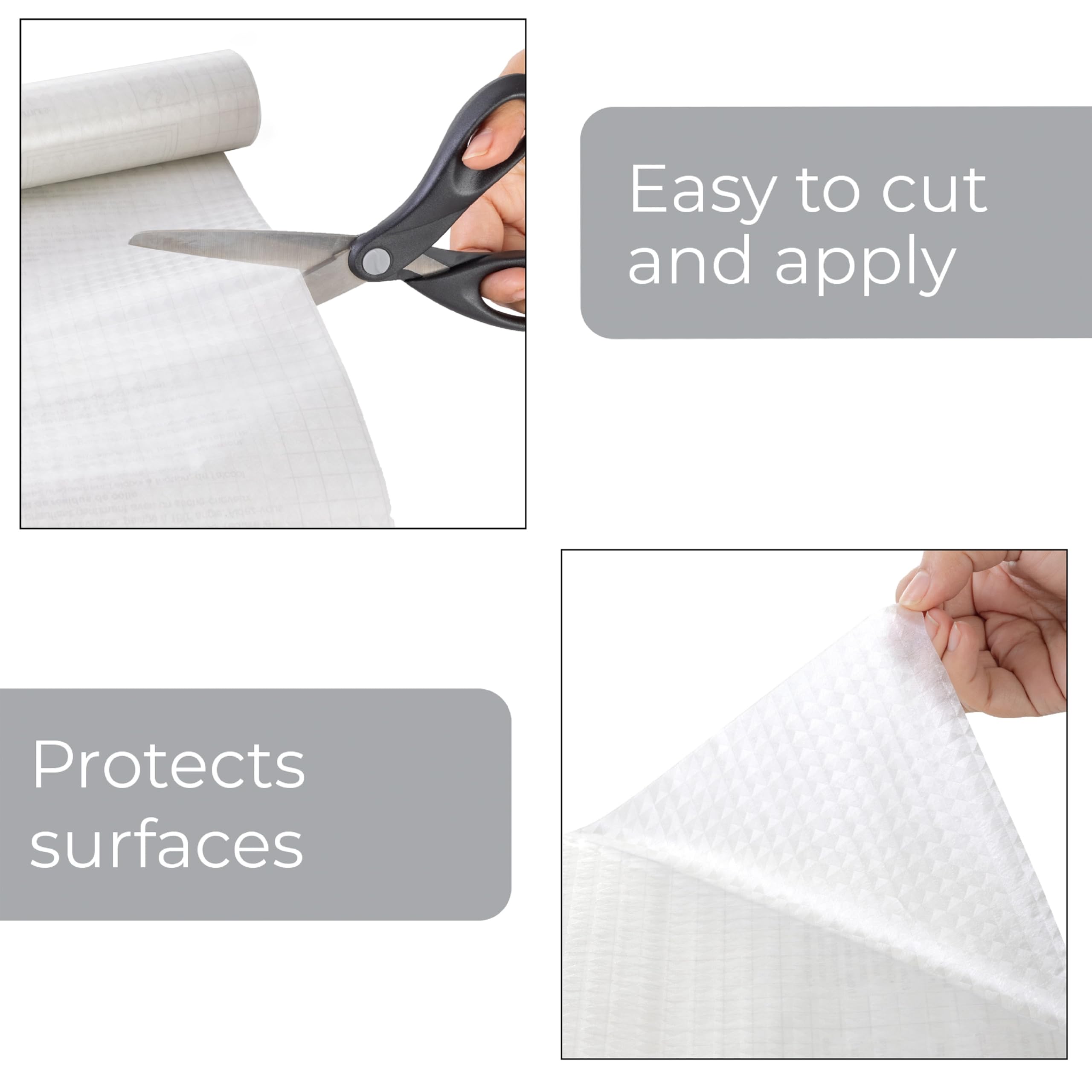 Smart Design Textured Adhesive Shelf Liner - 18 Inch x 20 Feet - Drawer Cabinet Paper - Kitchen - Textured Pyramid