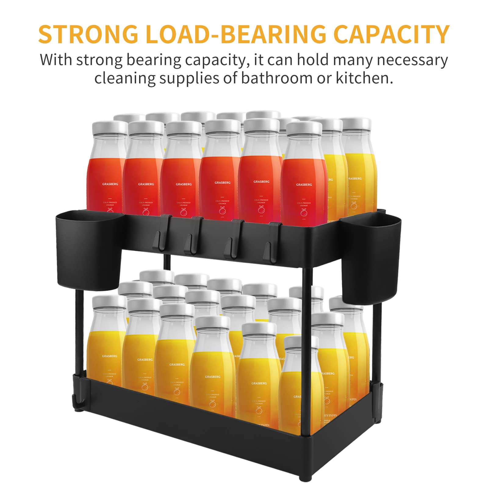 Fegat Under Sink Organizer,Bathroom Organizer Shelf Holder,Under Kitchen Sink Storage, 2-Tier Cabinet,Under Cabinet Storage for Kitchen, Bathroom, Countertop, Office For Home organization