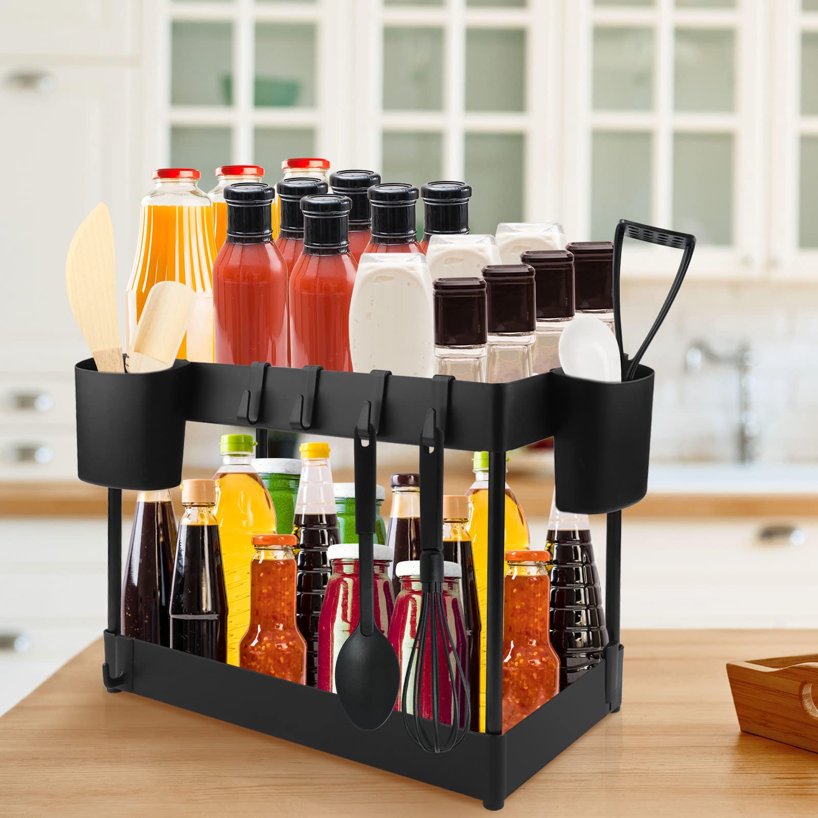Fegat Under Sink Organizer,Bathroom Organizer Shelf Holder,Under Kitchen Sink Storage, 2-Tier Cabinet,Under Cabinet Storage for Kitchen, Bathroom, Countertop, Office For Home organization