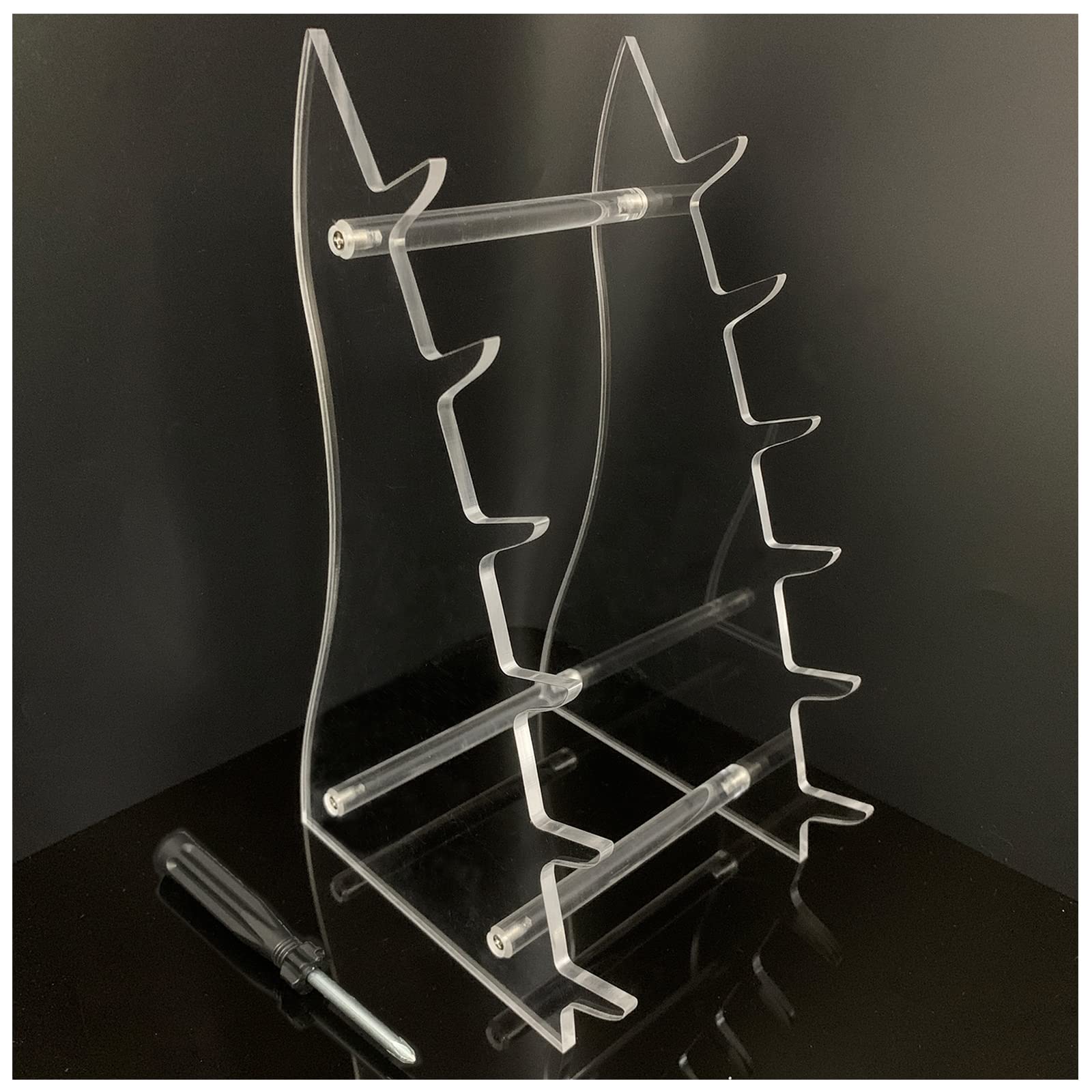 KAFENDA - Acrylic Knife Display Stand, Knife Set With Acrylic Stand, Holds 6 Knives, Pocket Knife, Folding Knife…