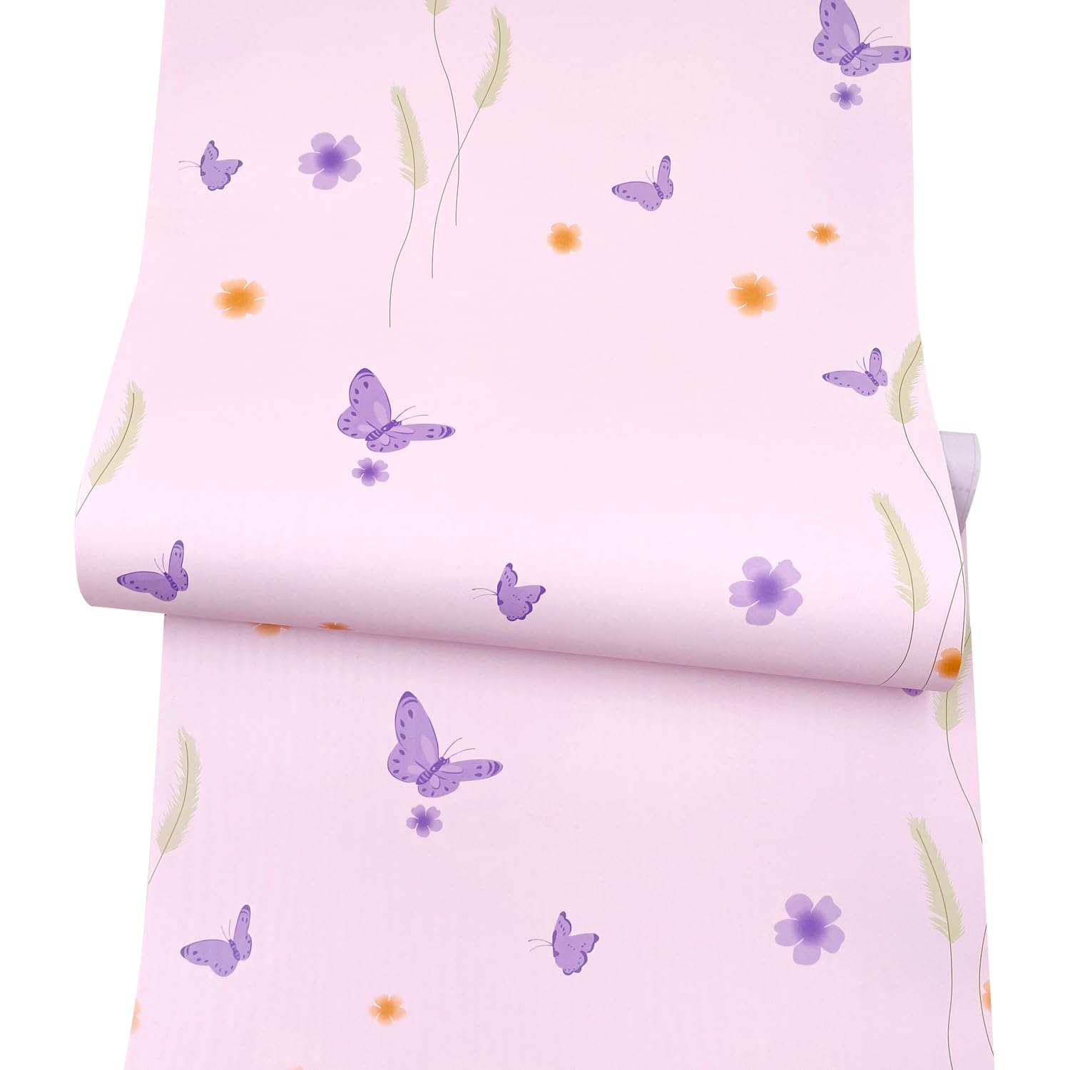 Yifely Purple Butterfly Peel & Stick Shelf Drawer Liner PVC Nightstands Study Desk Tabletop Protective Paper 17.8 Inch by 9.8 Feet