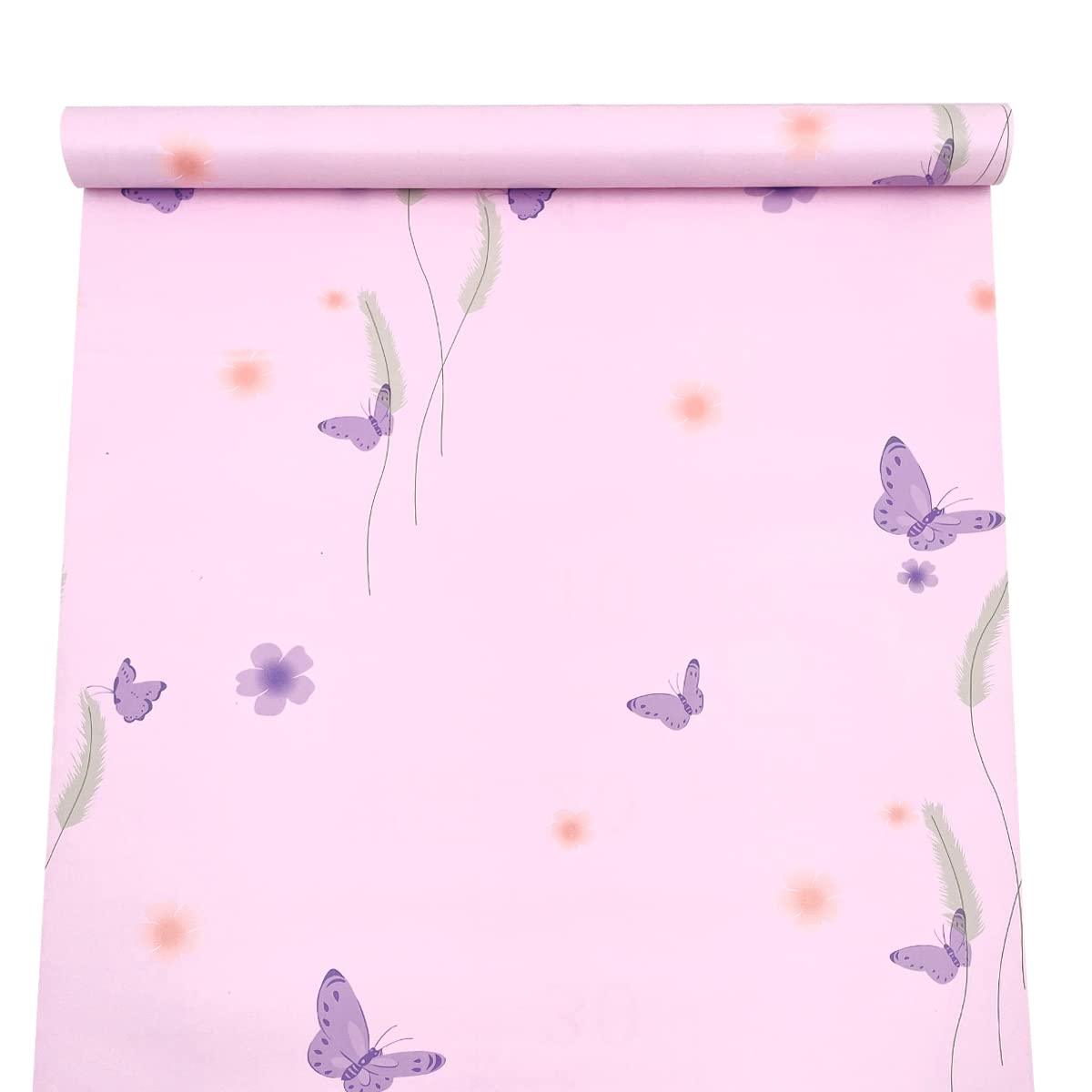 Yifely Purple Butterfly Peel & Stick Shelf Drawer Liner PVC Nightstands Study Desk Tabletop Protective Paper 17.8 Inch by 9.8 Feet