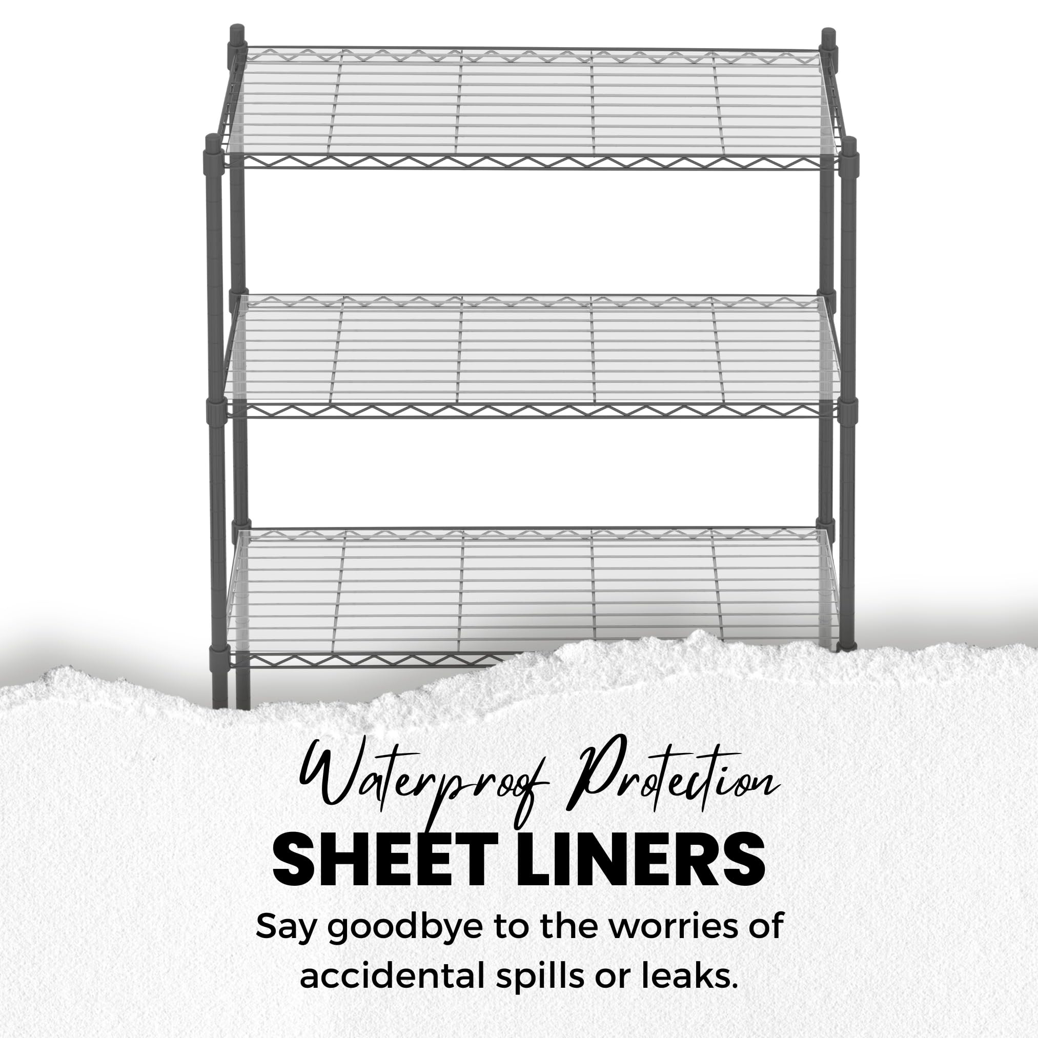 5 Pack of Wire Shelf Liners for Kitchen Closet Cabinet Shelves Fits 14" x 36", Transparent Clear Matte Finish Durable Waterproof Non-Adhesive and Unrolled Flat Shelf Liners