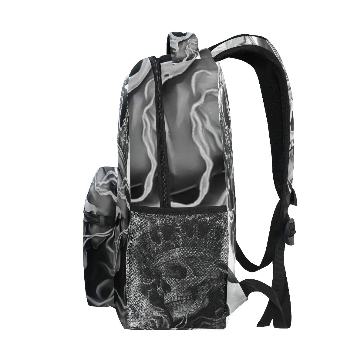 Backpacks Abstract Mexican Skull Ghosts- Multi Function School College Canvas Book Bag Travel Hiking Camping Canvas Daypack