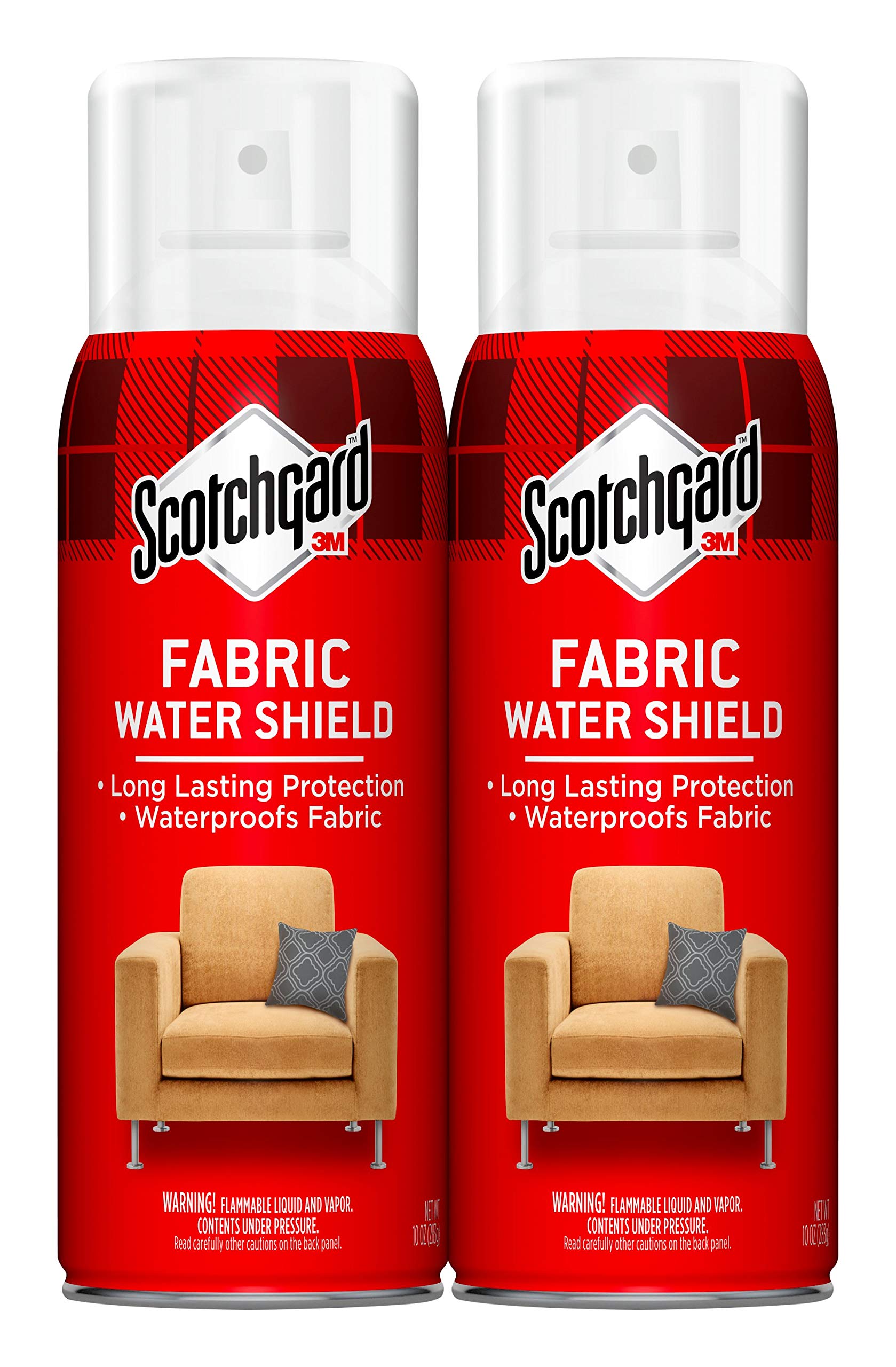Scotchgard Fabric Water Shield, 20 Ounces (Two, 10 Ounce Cans), Repels Water, Ideal for Couches, Pillows, Furniture, Shoes and More, Long Lasting Protection