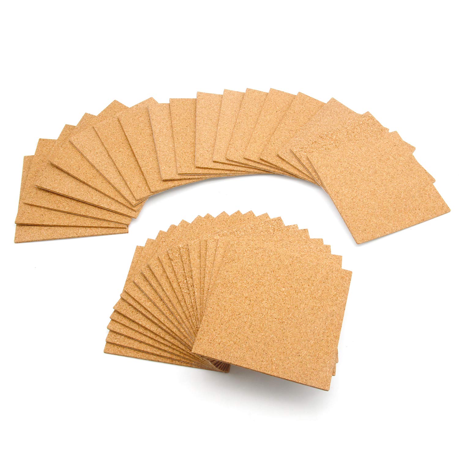 Blisstime 36 Pcs Self-Adhesive Cork Round for DIY Coasters, 4"x 4" Cork Circle, Cork Tiles, Cork Mat, Cork Sheets with Strong Adhesive-Backed