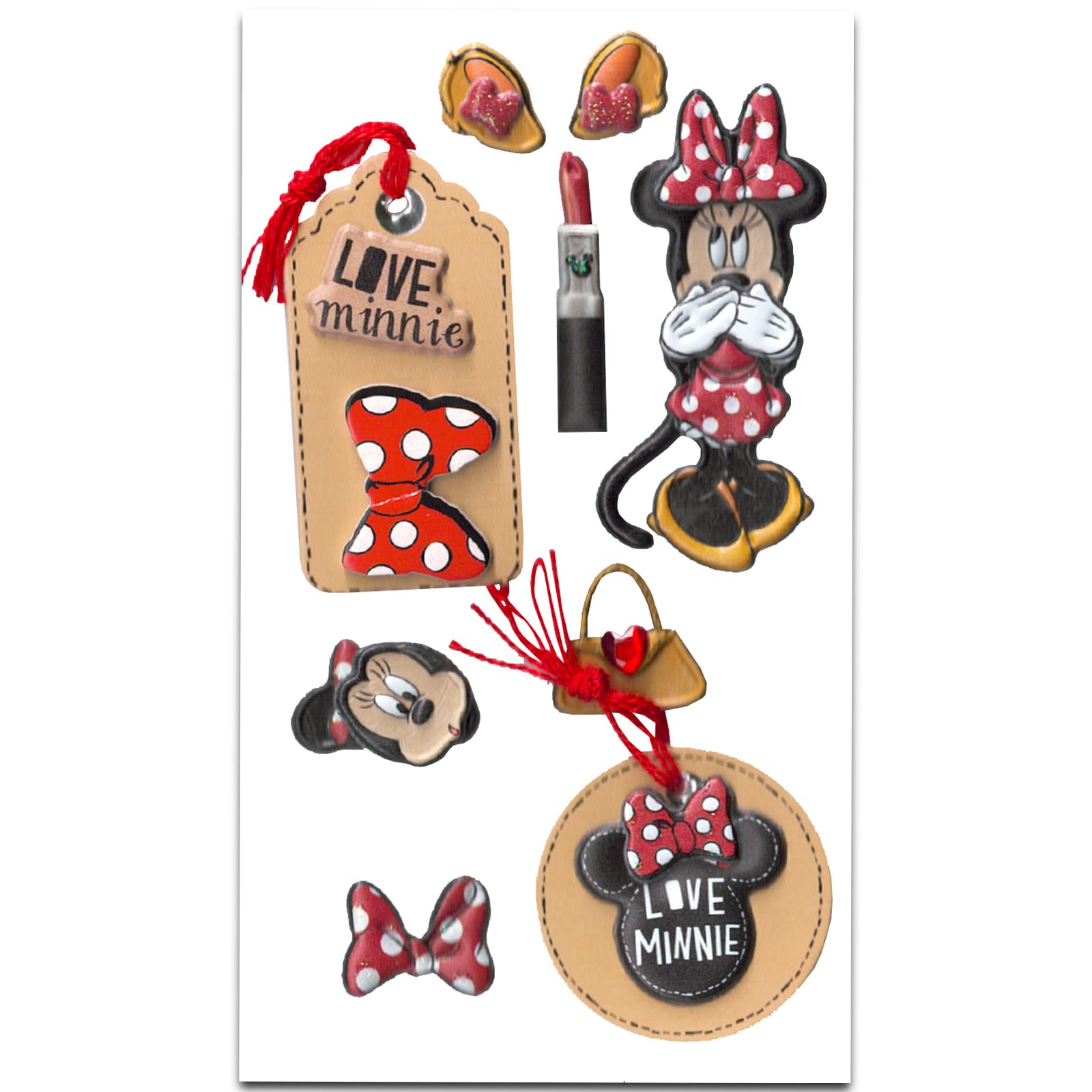Disney Studio Disney Minnie Mouse Backpack with Lunch Box for Girls - 5 Pc Bundle With Large 16 Minnie Mouse Bag, Insulated Lunch Bag, Stickers, and More (Minnie School Supplies)