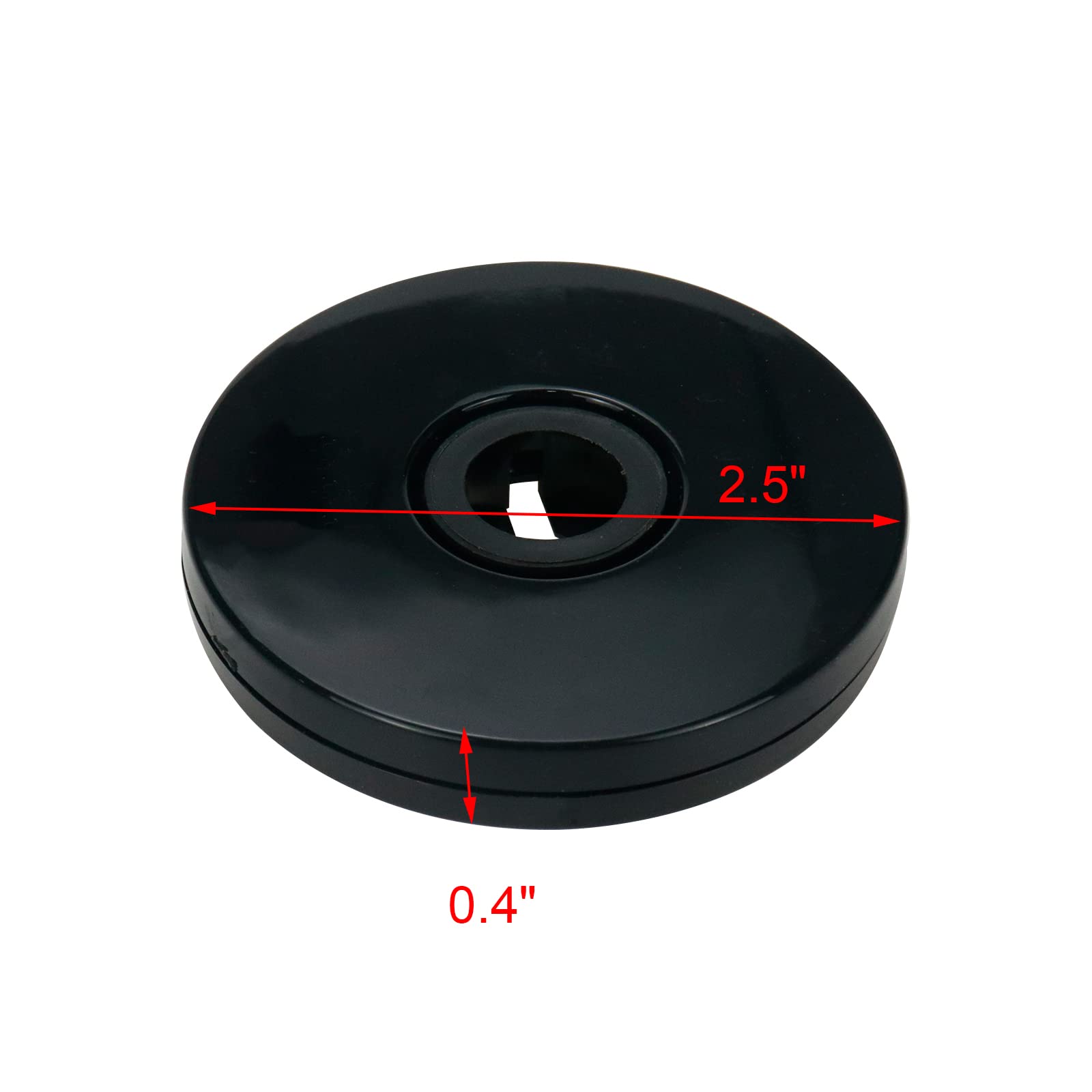 Geesatis 4 Pcs Tiny Lazy Susan 2.5 inch Acrylic Turntable Bearing Round Swivel Plate, Smooth Swivel Plate for Kitchen Base Turn Dining Table, Black