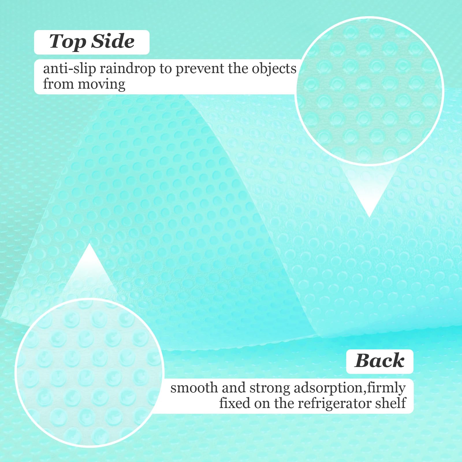 Polly Online Refrigerator Liners Shelf Liners Washable Refrigerator Mats Kitchen Silicone Refrigerator Pads Place Mats 5PCS/Set