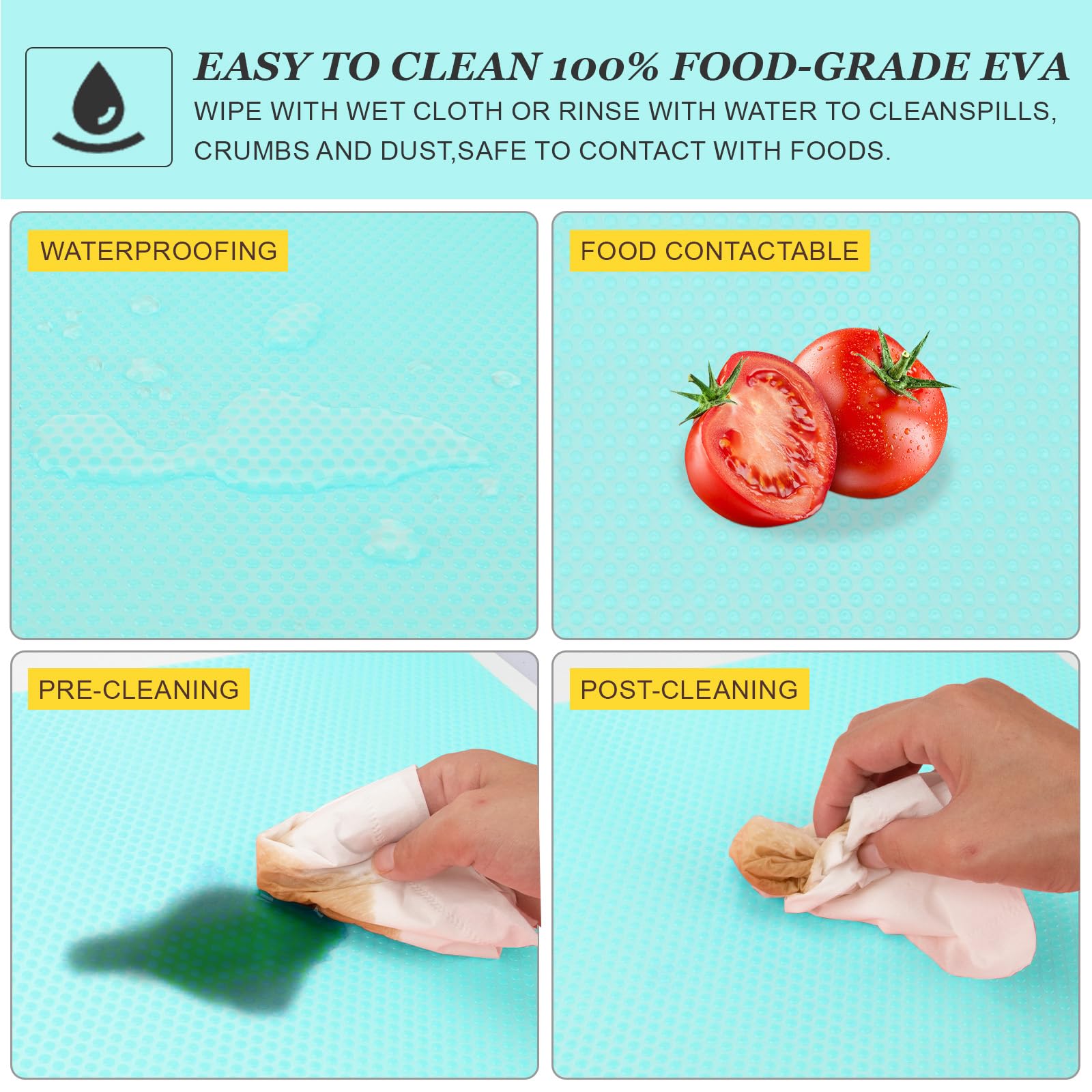 Polly Online Refrigerator Liners Shelf Liners Washable Refrigerator Mats Kitchen Silicone Refrigerator Pads Place Mats 5PCS/Set