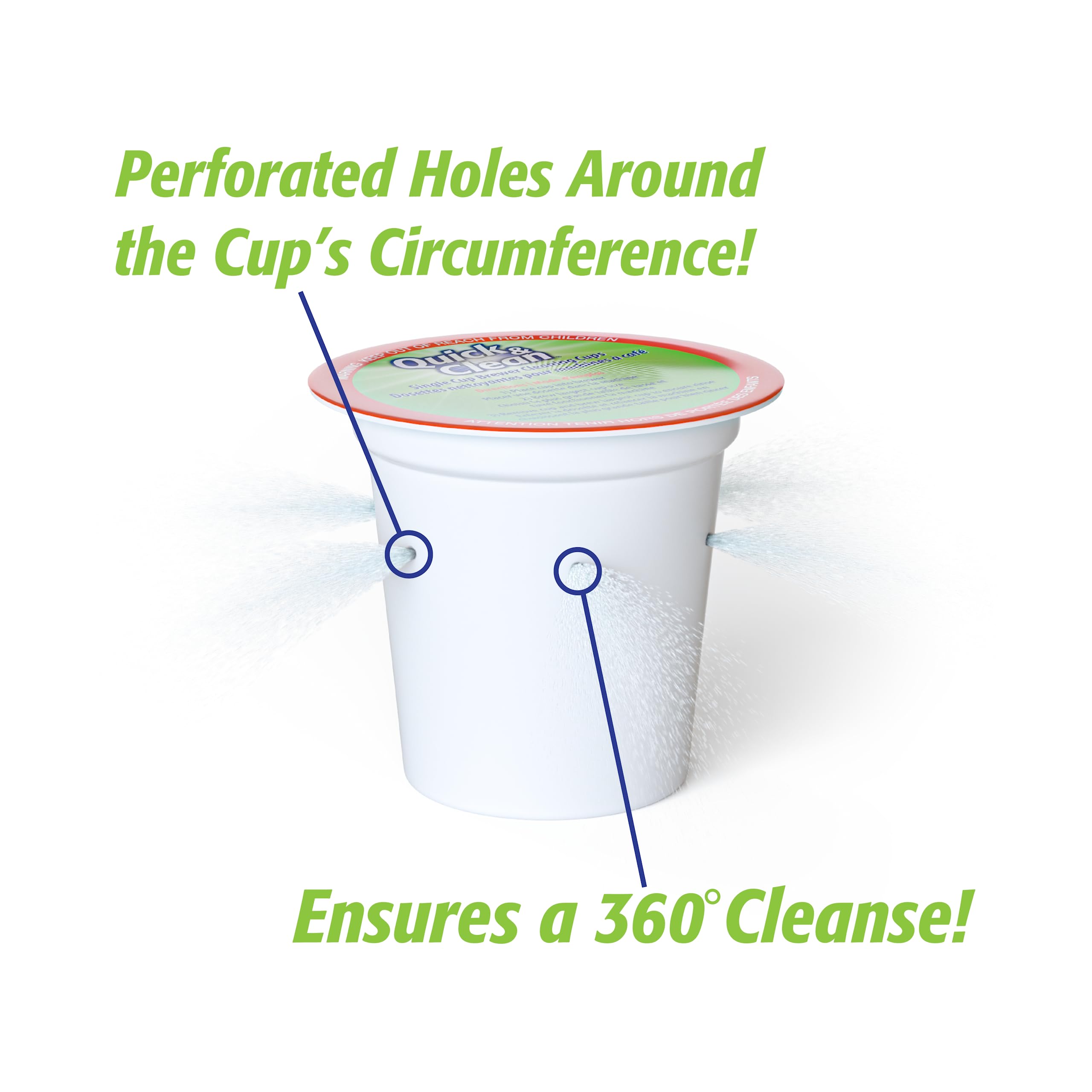 Quick & Clean 6-Pack Cleaning Cups for Keurig Machines - 2.0 Compatible, Stain Remover, Non-Toxic