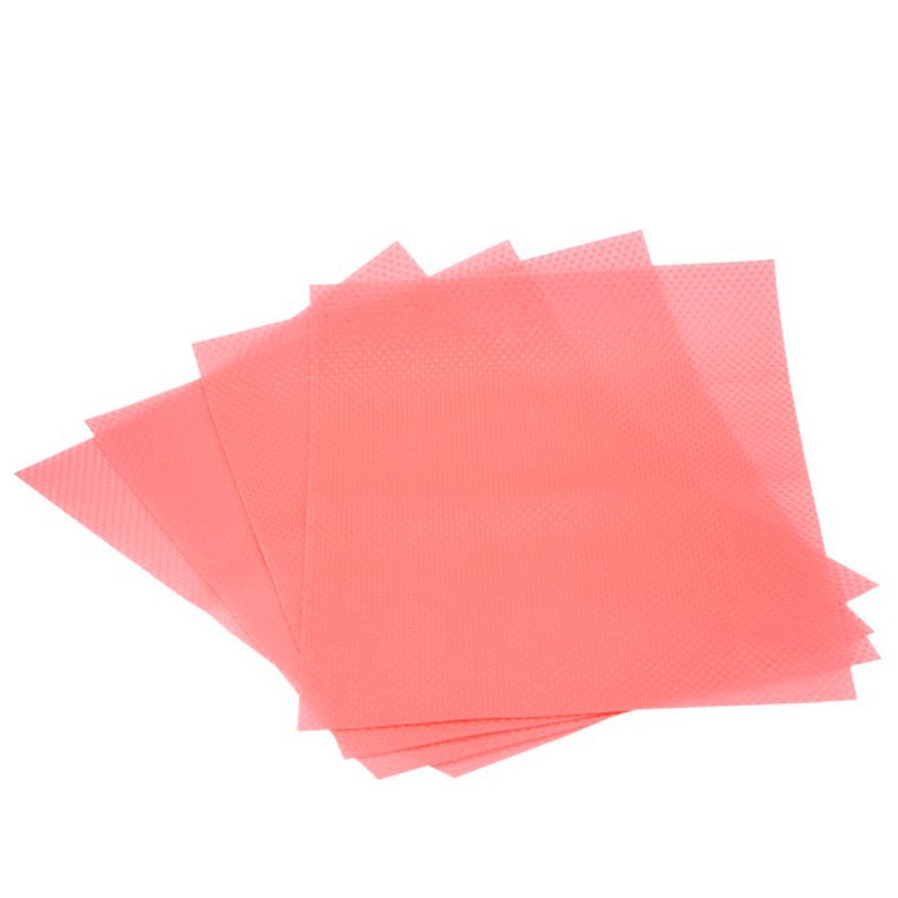 JINDIN Refrigerator Mats Liner Fridge Pads Shelves Liner for Keeping Vegetables Fruit Fresh Drawer Pad Table Mat 4pcs/lot Pink