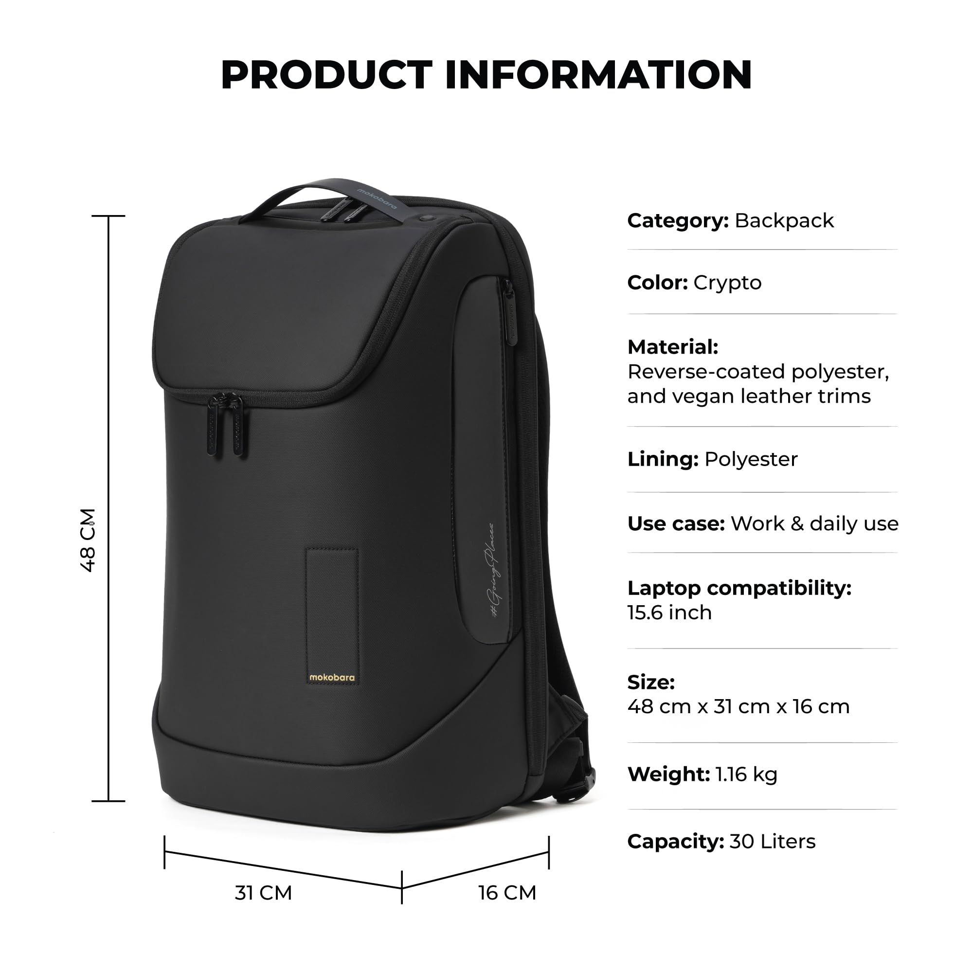 MOKOBARA Unisex-Adult The Transit Backpack Laptop Bag Medium Crypto