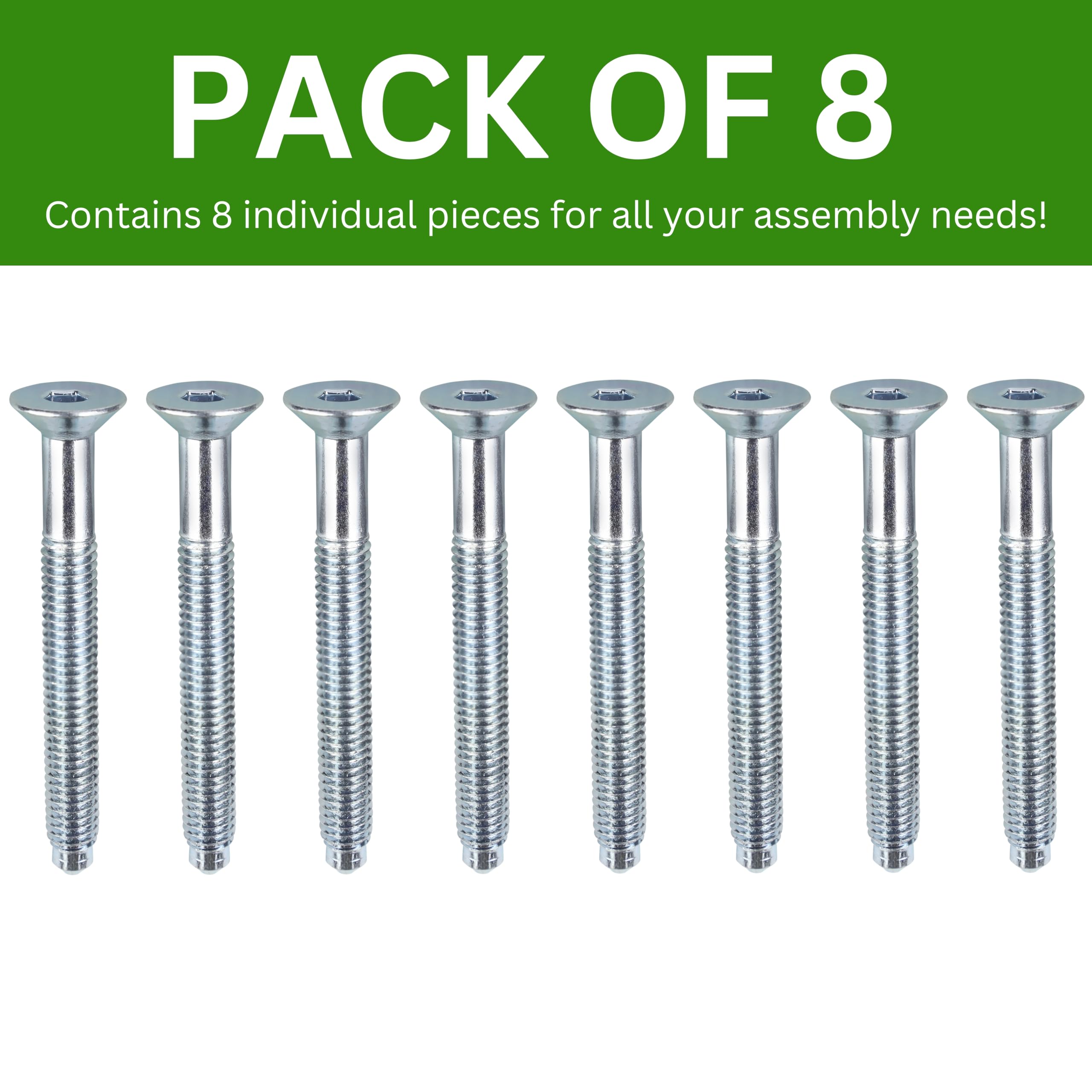 Spare Hardware Parts Shelf Unit Long Screw (Replacement for IKEA Part #100106) (Pack of 8)