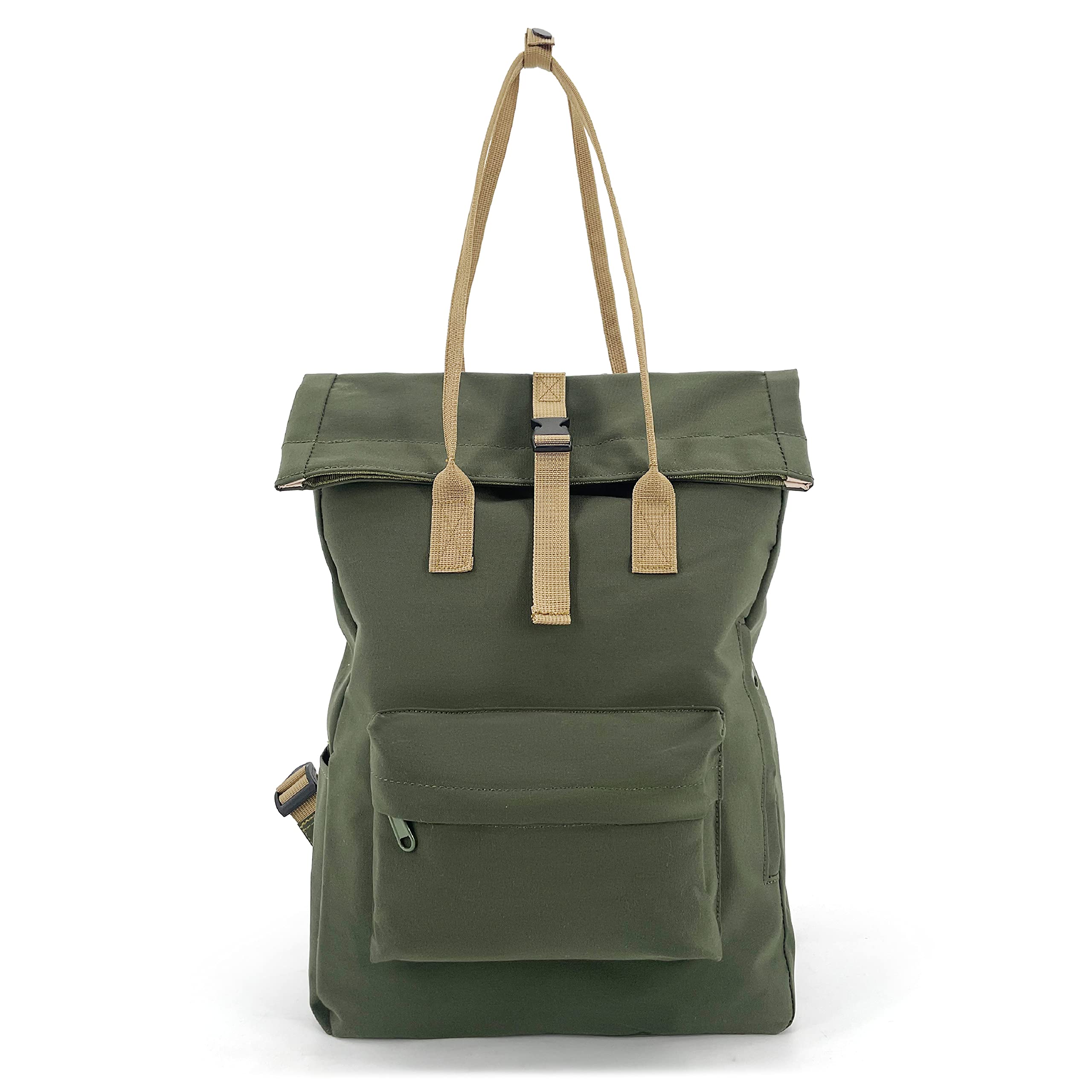 Jaegvida Travel Casual Bag Commuter Backpack Convertible Tote Daypack for Commute and Outdoor Activities (Army Green)