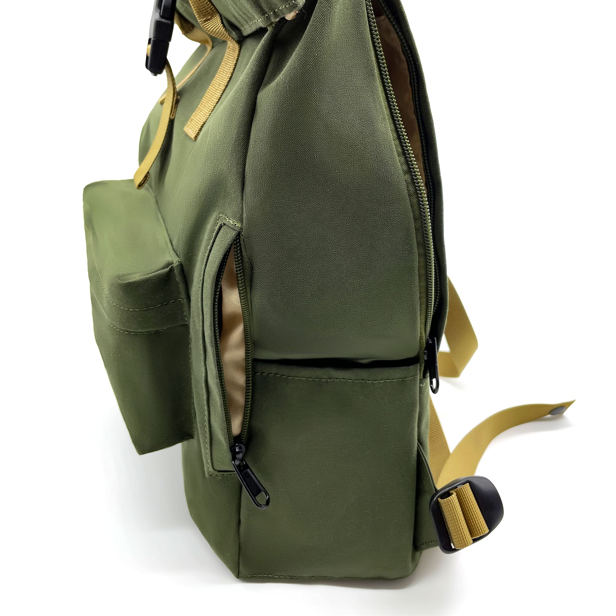 Jaegvida Travel Casual Bag Commuter Backpack Convertible Tote Daypack for Commute and Outdoor Activities (Army Green)