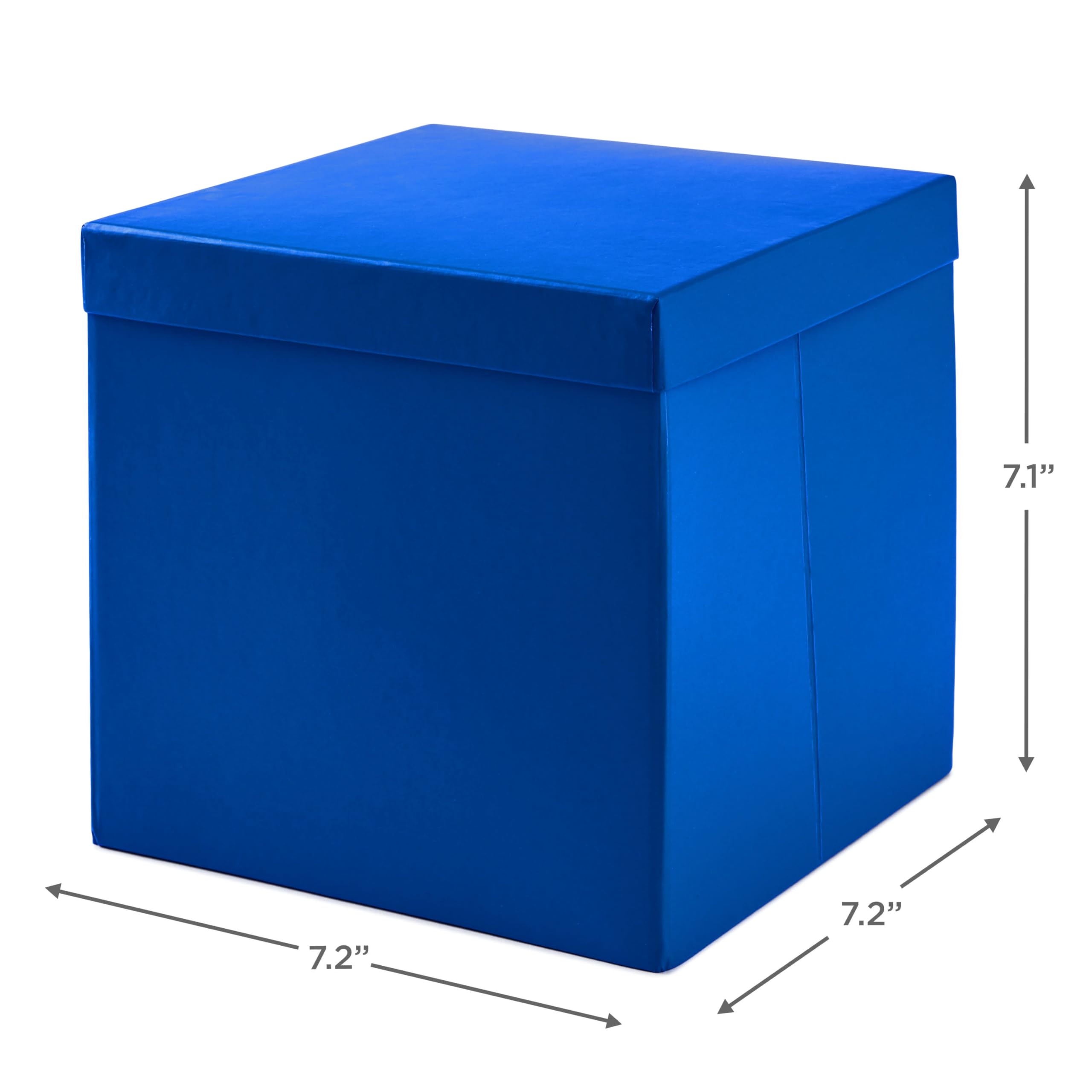 Hallmark 7" Gift Box with Lid (Royal Blue) for Christmas, Hanukkah, Birthdays, Father's Day, Bridal Showers, Weddings, Baby Showers and Graduations
