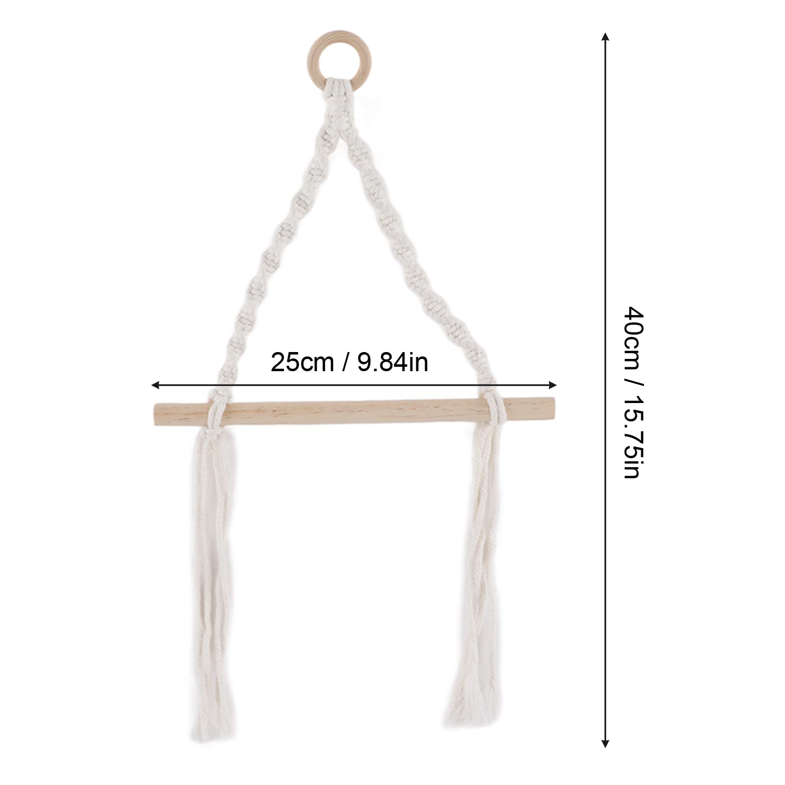 Handmade Paper Towel Holder,Boho Cotton Rope Macrame Toilet Paper Towel Rack,Paper Towel Hanging for Kitchen Bathroom