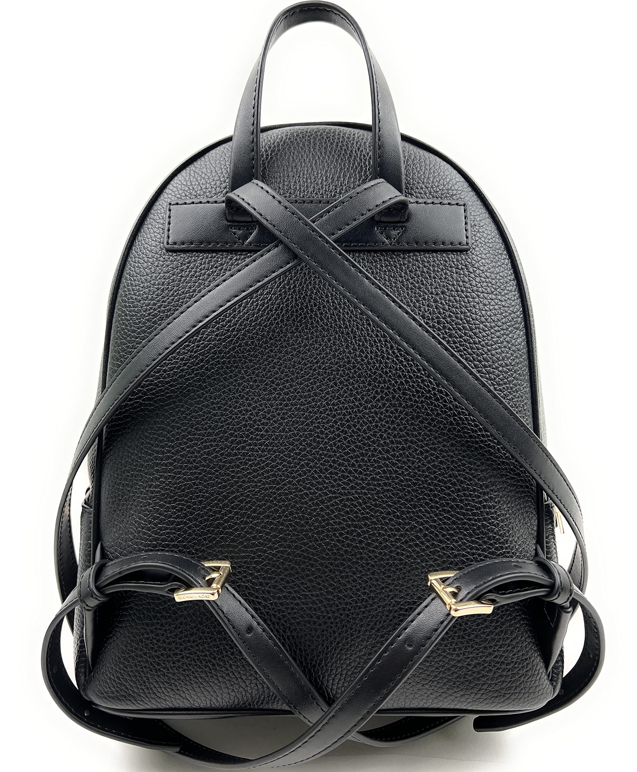 Michael Kors 35T1G4AB2L Black With Gold Hardware Adina Medium Pebbled Leather Backpack
