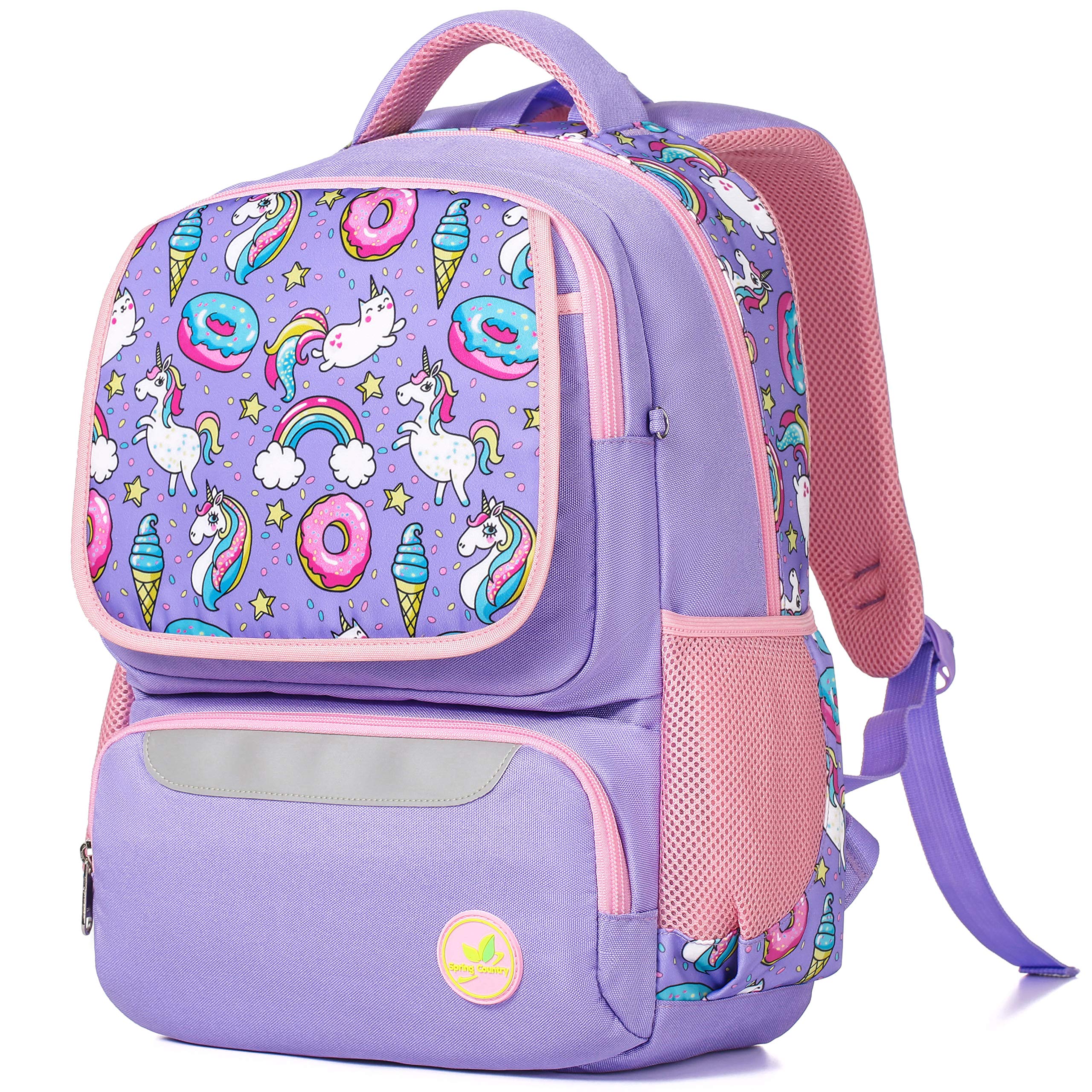 DZHJKIO Unicorn Kitty School Backpack for Girls & Boys, Large 16 Inches Casual Day Pack Cartoon Rucksack? (Unicorn Kitty) 1